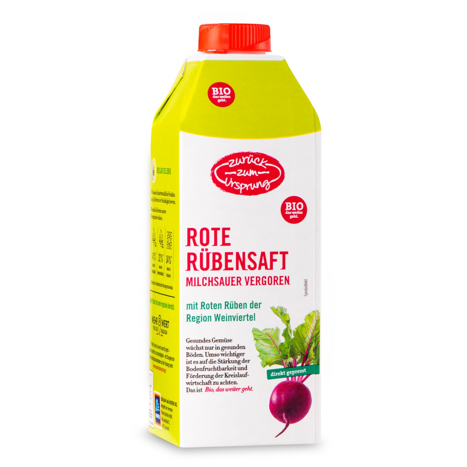 ZURÜCK ZUM URSPRUNG Gemüsesaft, Rote Rübensaft | HOFER