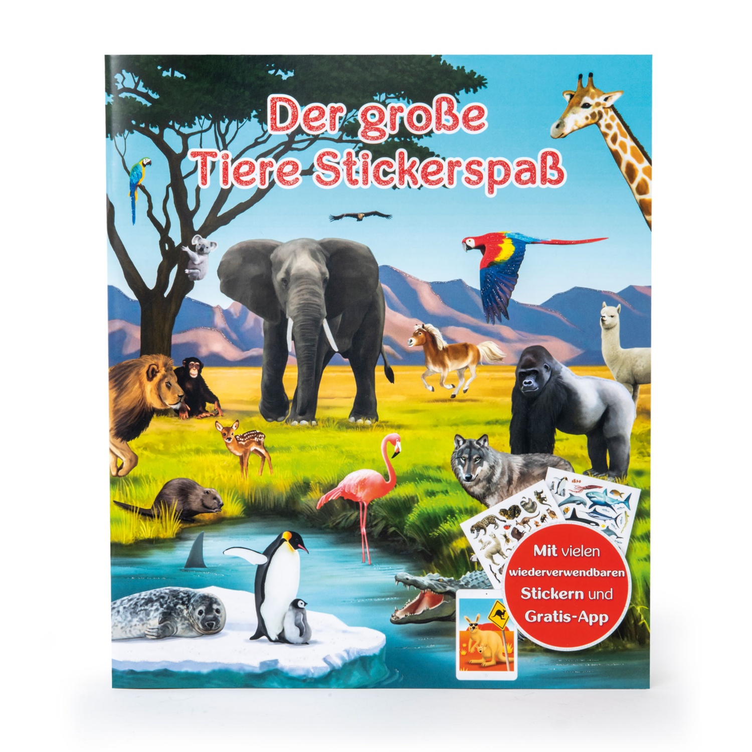 Panorama-Stickerbuch mit App, Wilde Tiere | HOFER