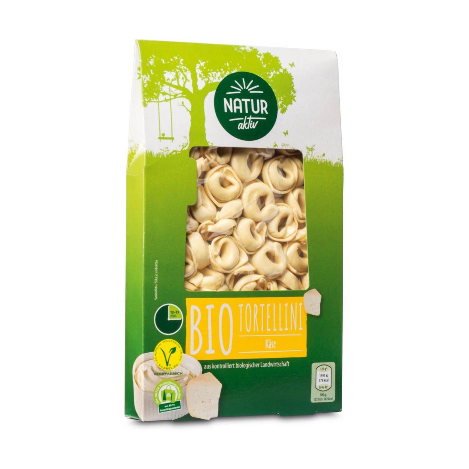 NATUR AKTIV Bio polnjene testenine, s sirom | HOFER