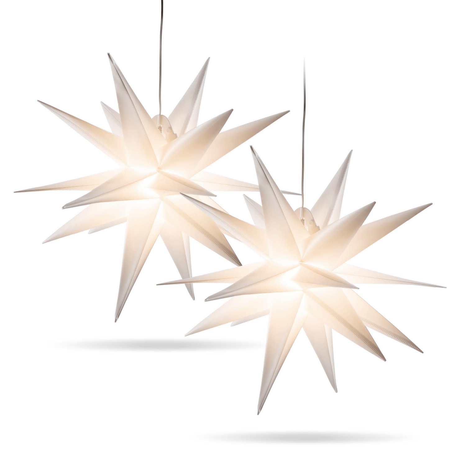 3D Leuchtstern, 2er, Weiss | ALDI SUISSE