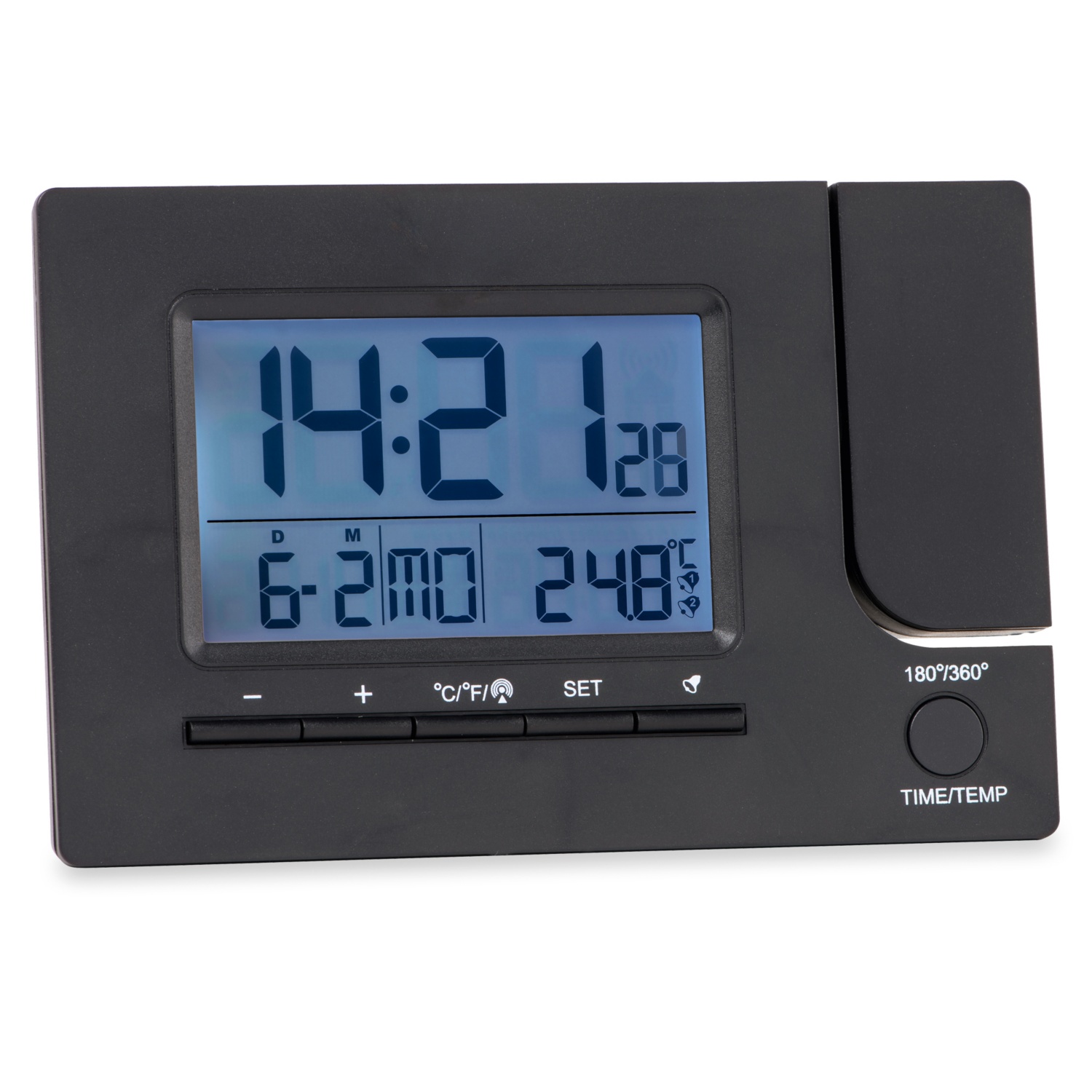 SEMPRE Funk-Projektionswecker, Schwarz | HOFER