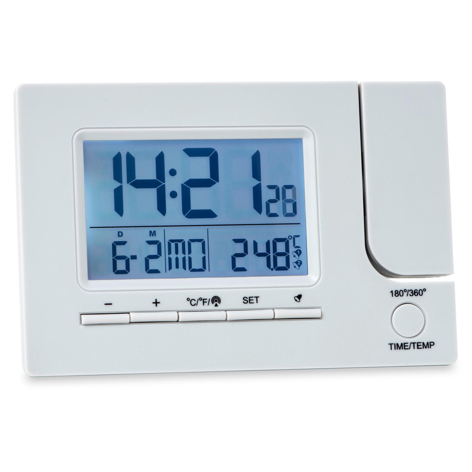 SEMPRE Funk-Projektionswecker, Grau | HOFER