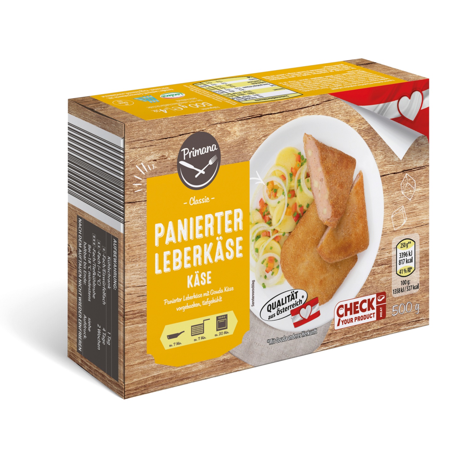 PRIMANA Panierter Leberkäse, Käse | HOFER