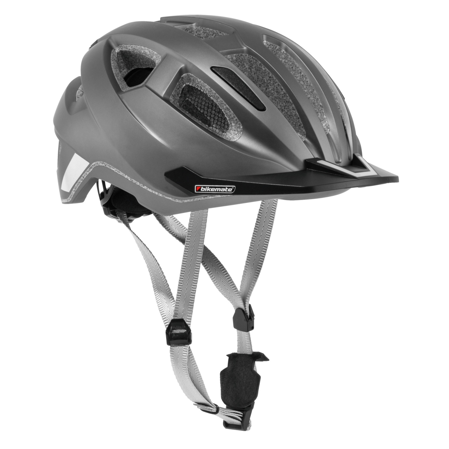 BIKEMATE Premium-Fahrradhelm, Größe M-L, Metallic Grau | HOFER