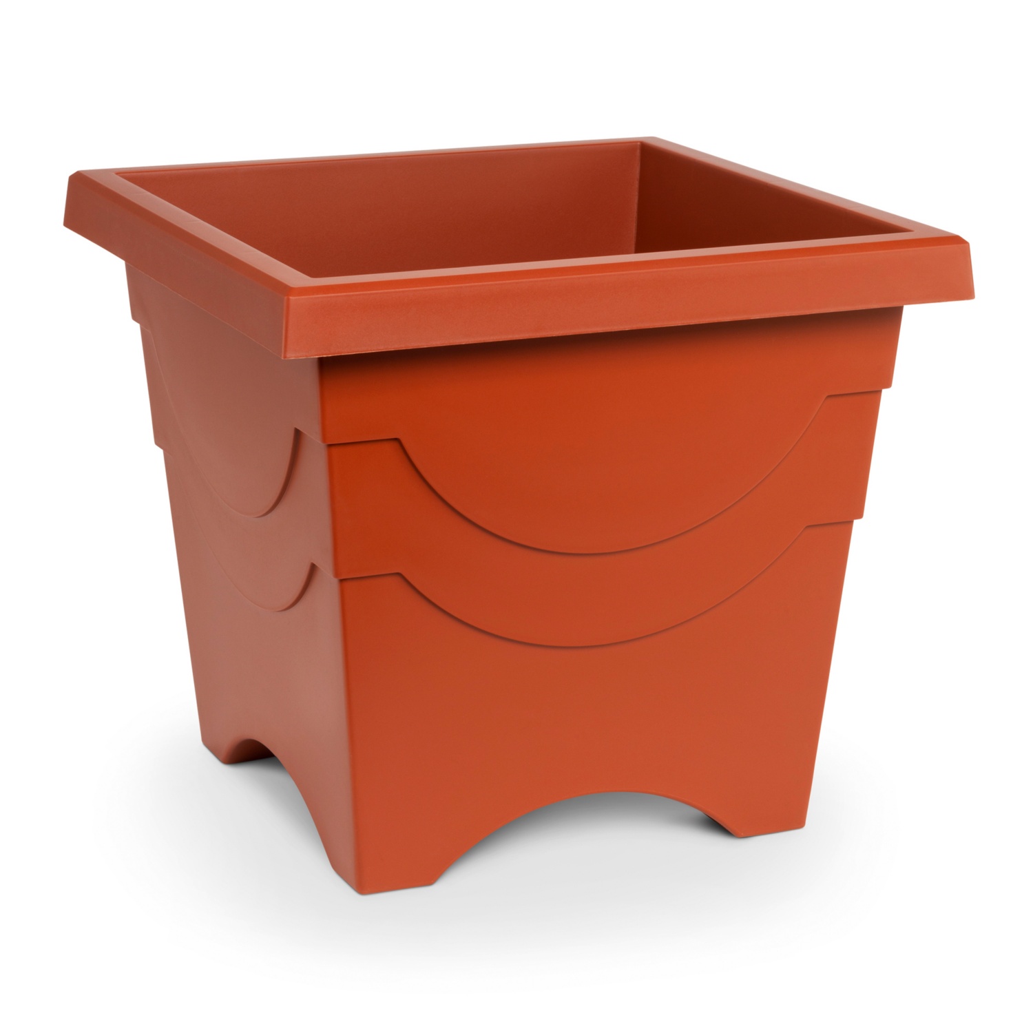 BELAVI Kunststoff-Pflanztopf, Quadratisch, Terracotta | HOFER