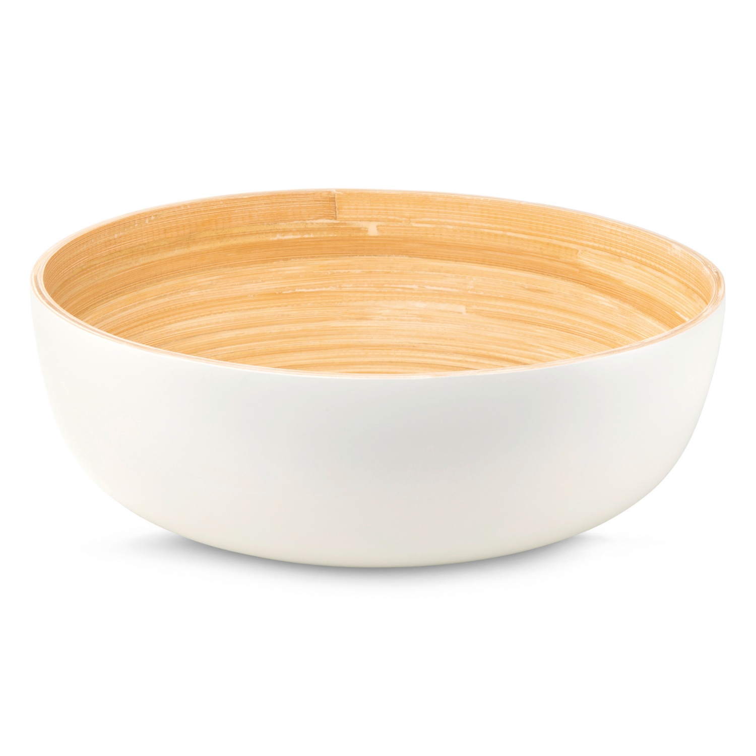 CROFTON Bambus-Schüssel-Sortiment, Flache Schüssel, Weiß | HOFER