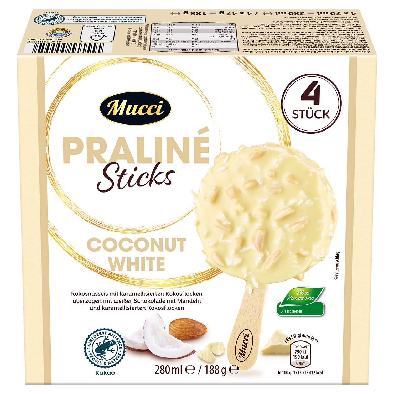 MUCCI Praliné-Sticks 280 ml | ALDI SÜD
