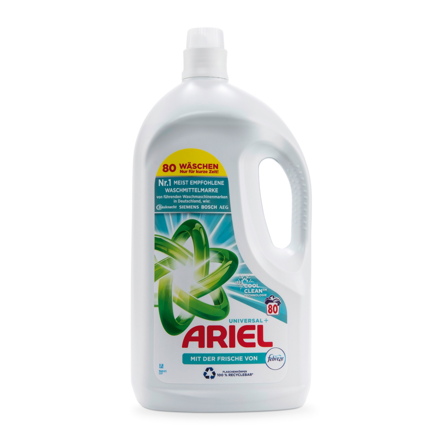 ARIEL Flüssig 80 WL, Gel Febreze 80 WL | HOFER