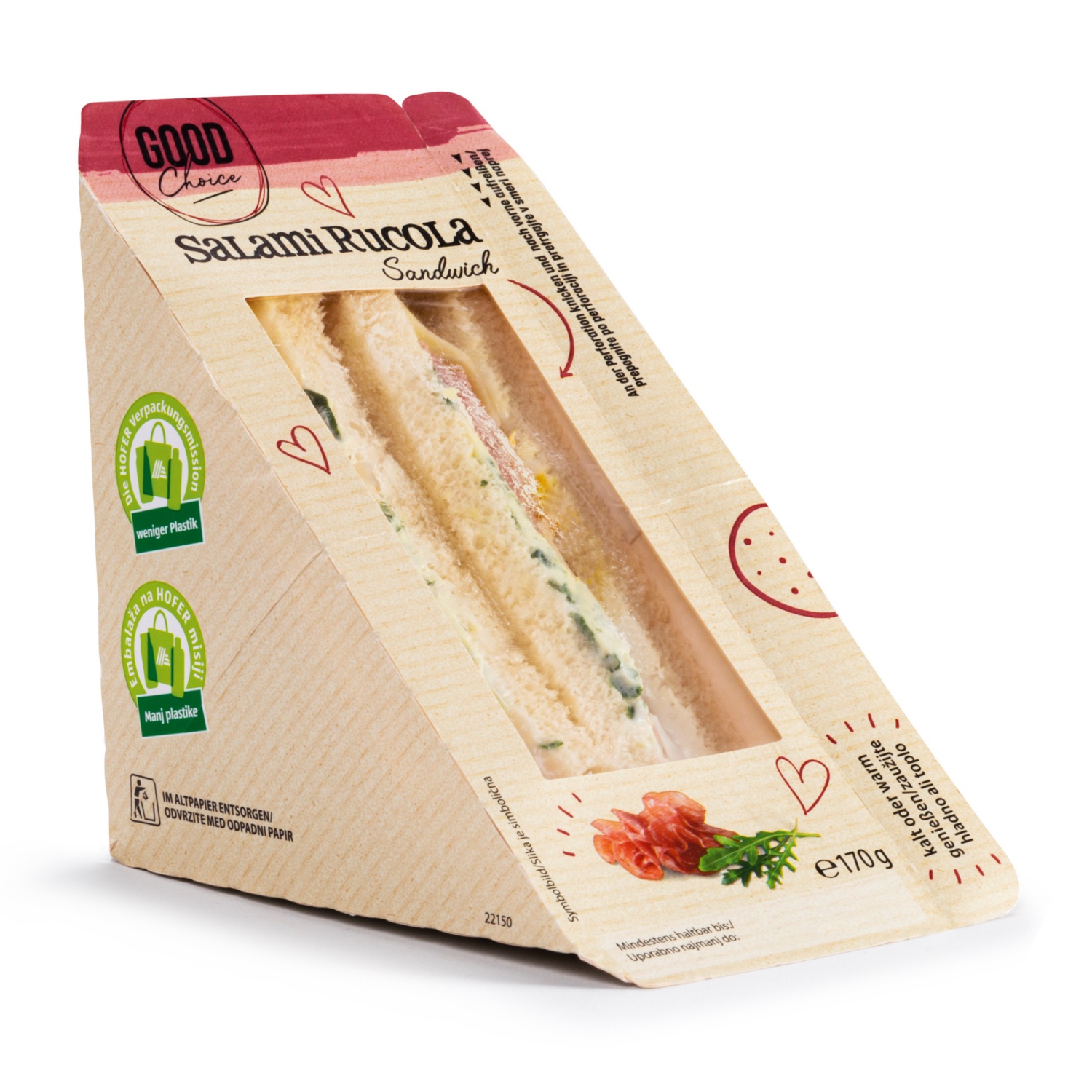 GOOD CHOICE Frisches Sandwich, Salami-Rucola | HOFER
