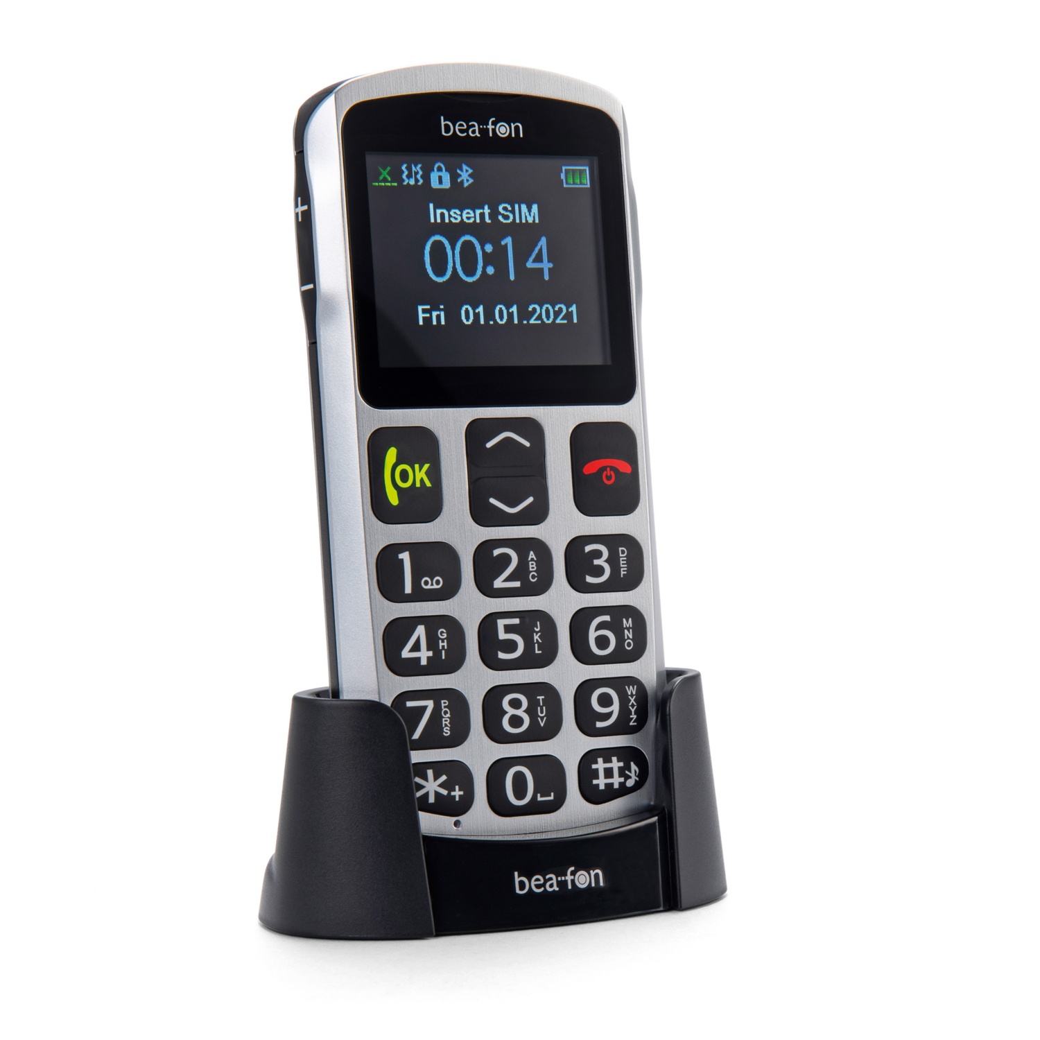 BEAFON Mobiltelefon SL250, Schwarz-Silber | HOFER