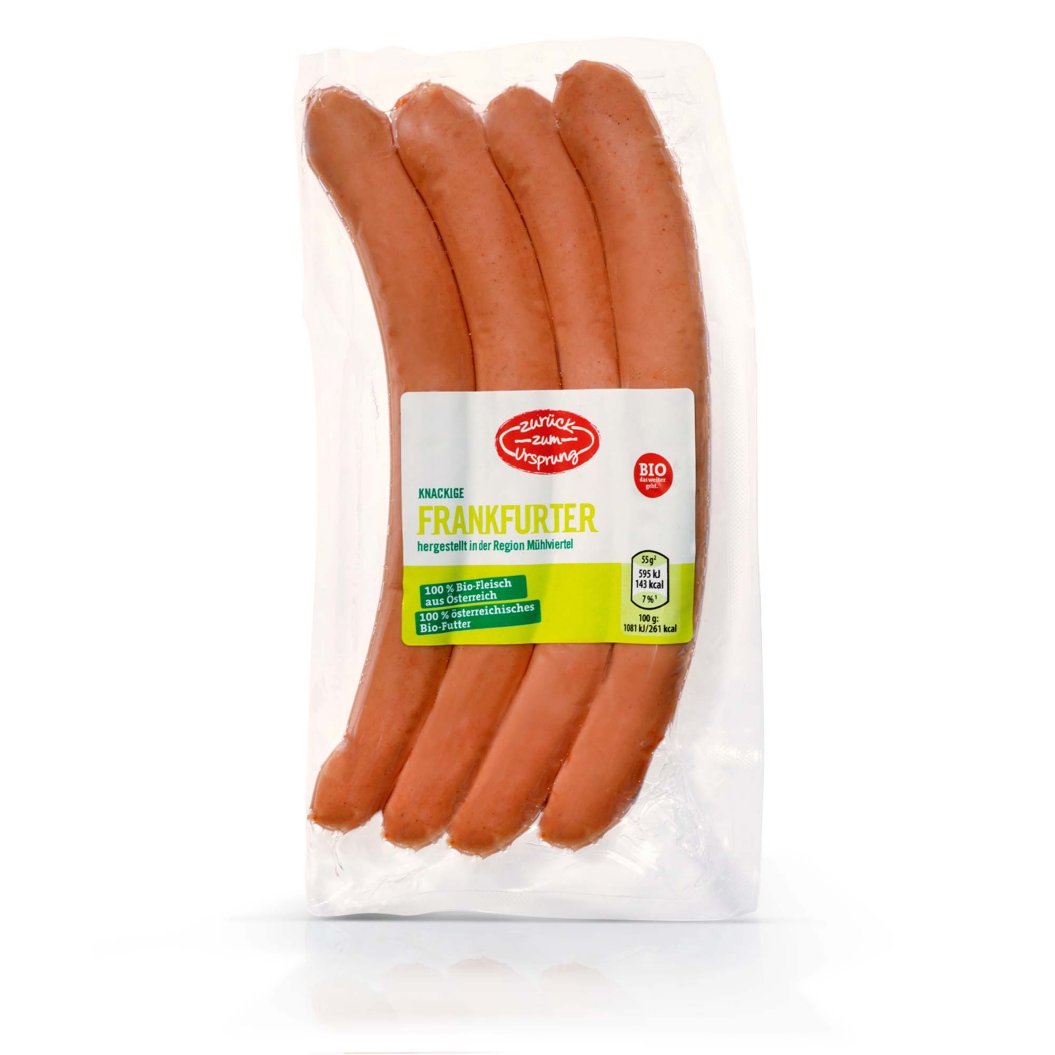 ZURÜCK ZUM URSPRUNG BIO-Würstel-Sortiment, Frankfurter | HOFER