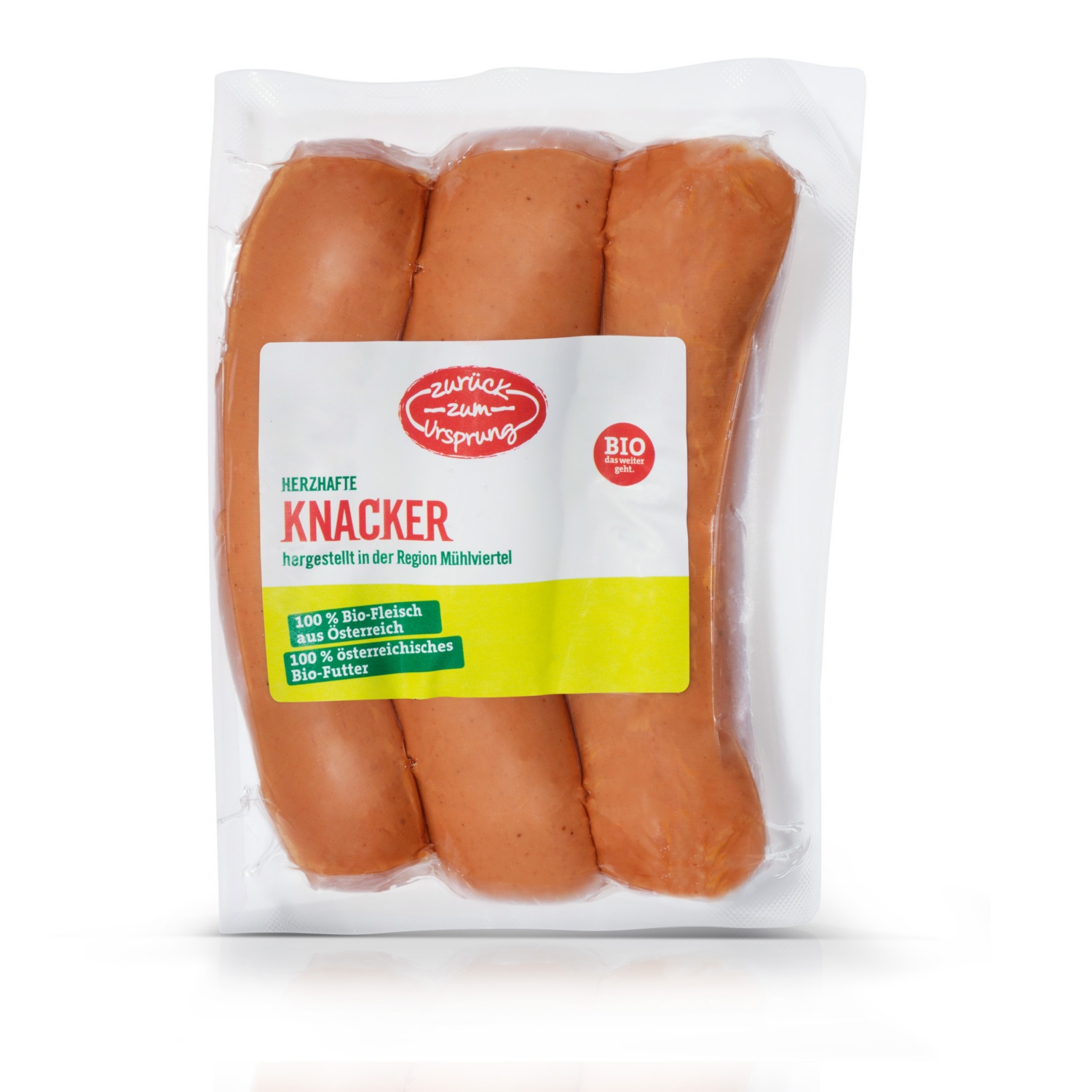 ZURÜCK ZUM URSPRUNG BIO-Würstel-Sortiment, Knacker | HOFER