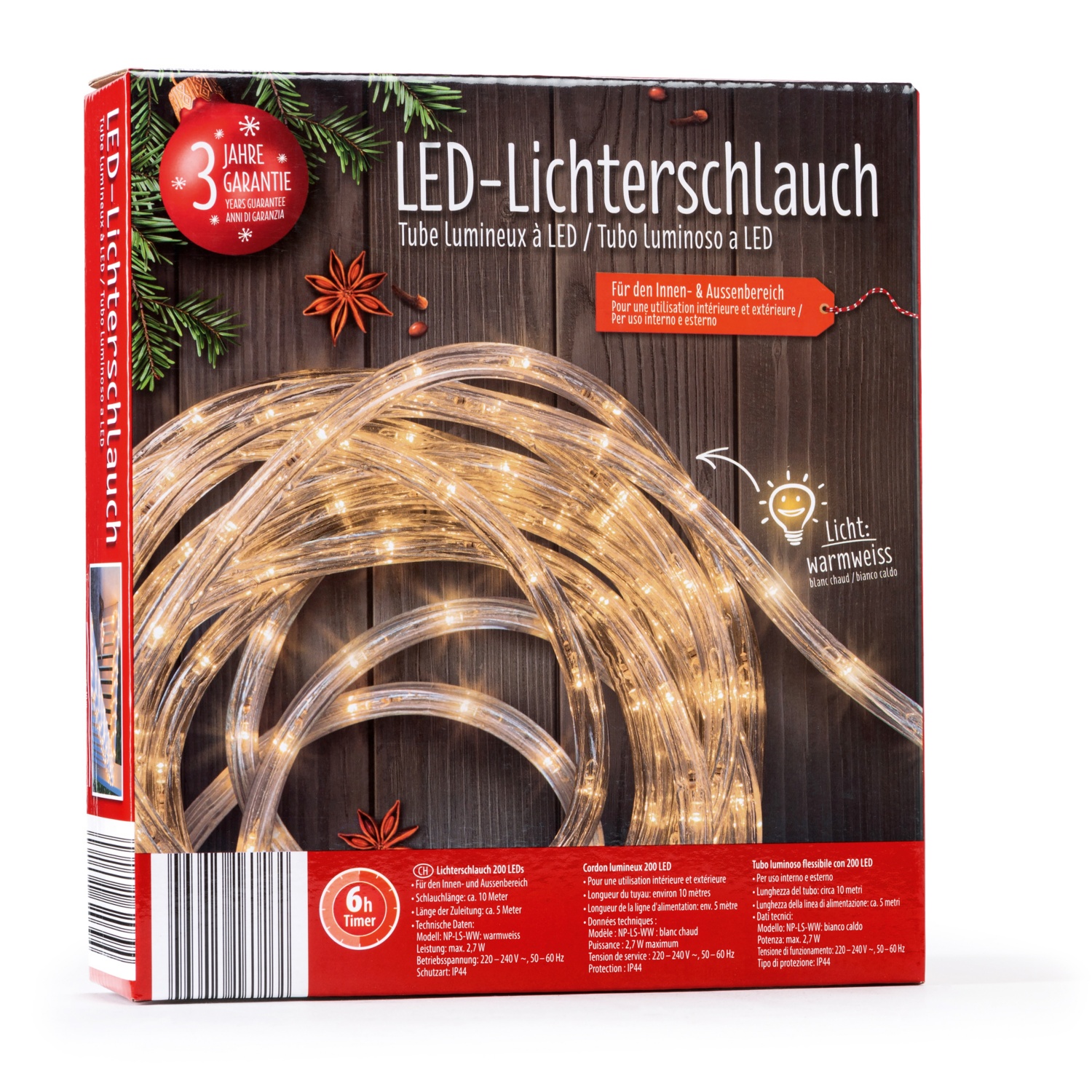 LED Lichterschlauch, Warmweiß | HOFER