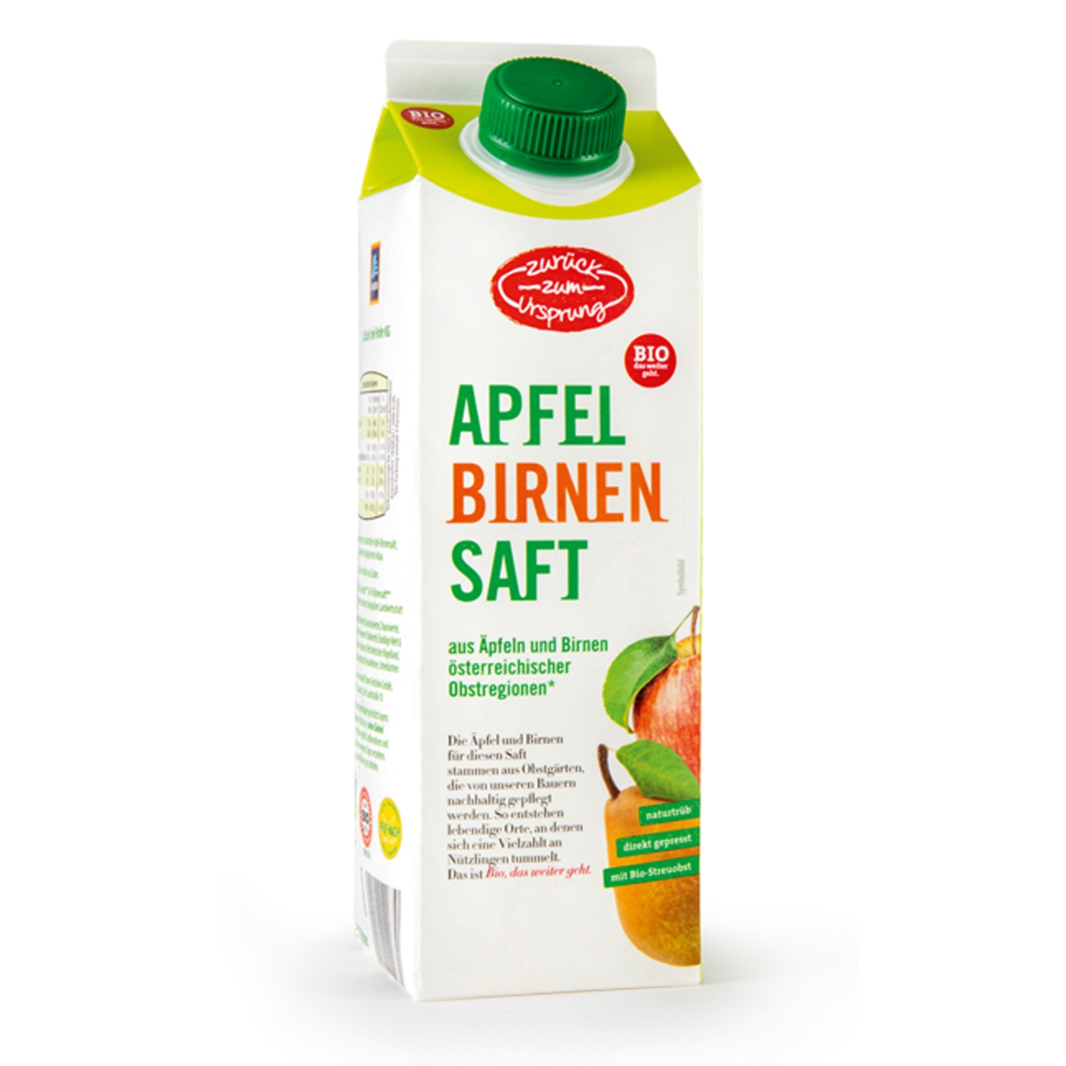 ZURÜCK ZUM URSPRUNG BIO-Apfelsaft, Apfel-Birne | HOFER