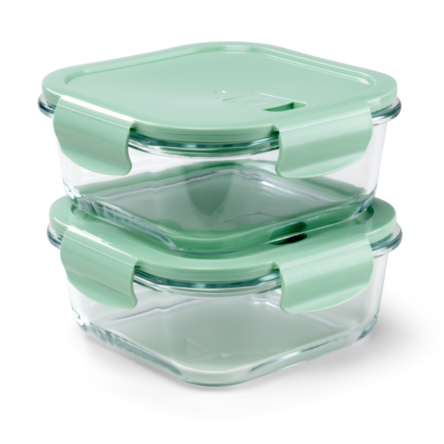 CROFTON CROFTON Glasgefäße Easy, Quadratisch, Grün, 2er-Set | HOFER