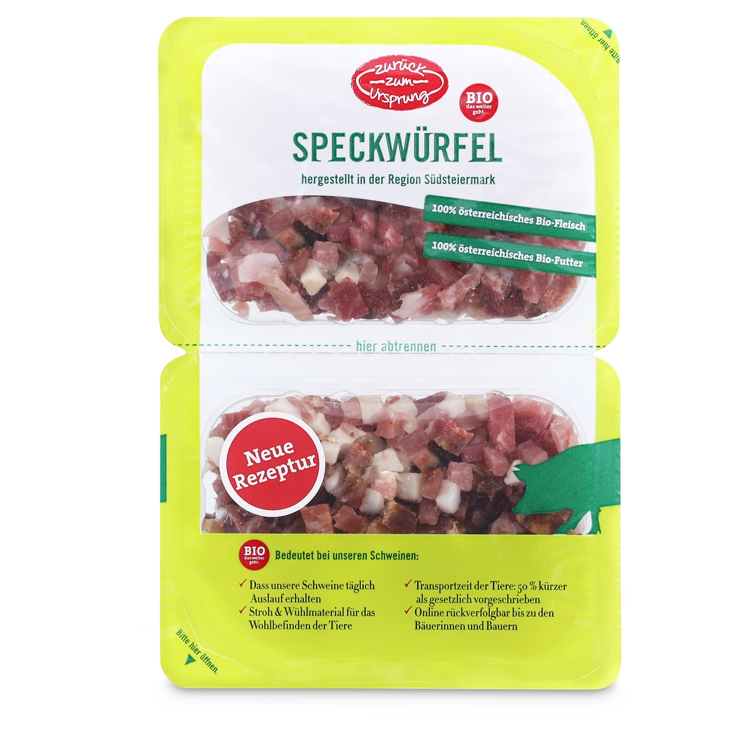 ZURÜCK ZUM URSPRUNG Speckwürfel | HOFER