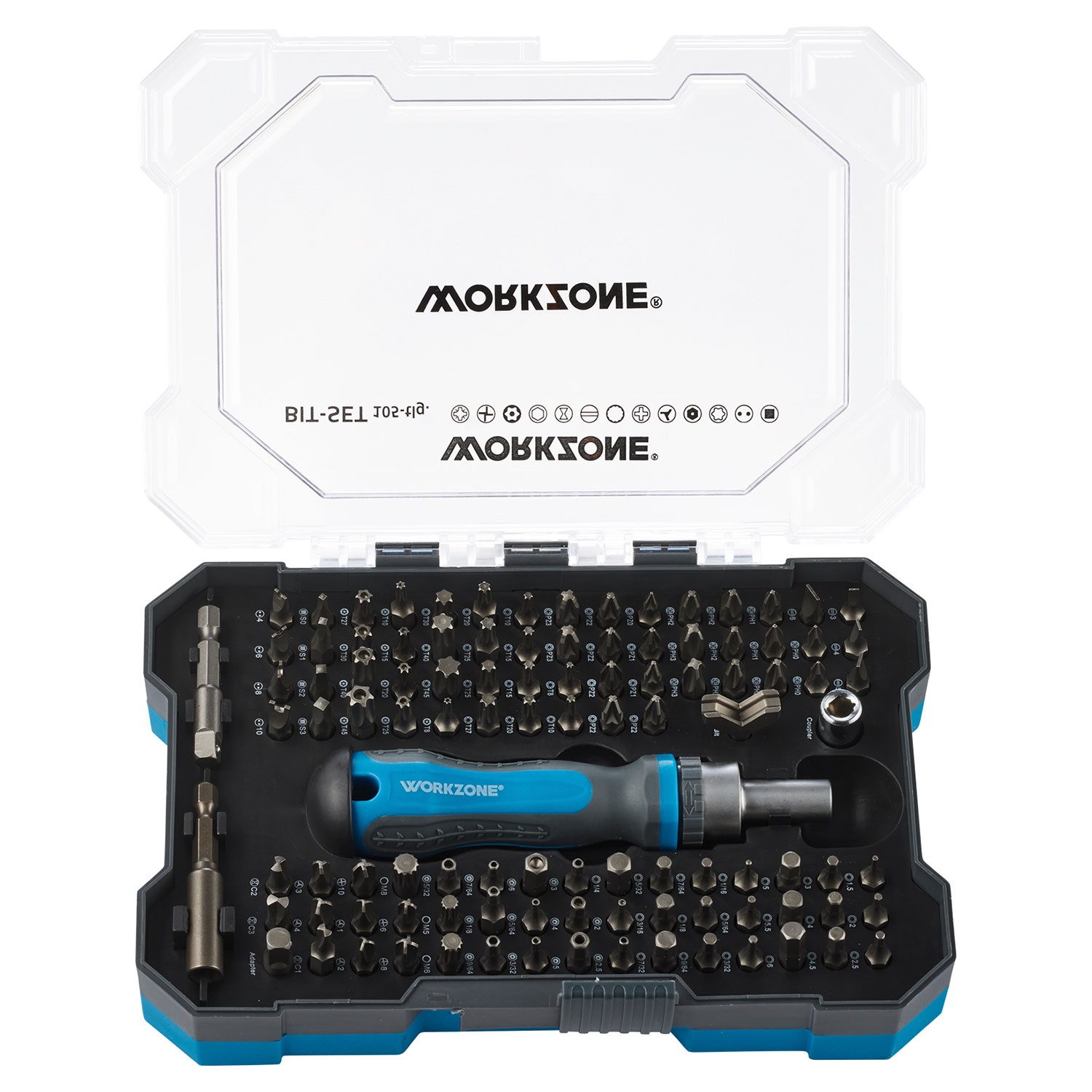 Angebot Aldi Süd WORKZONE Bit-Set, 105-tlg. Aldi S