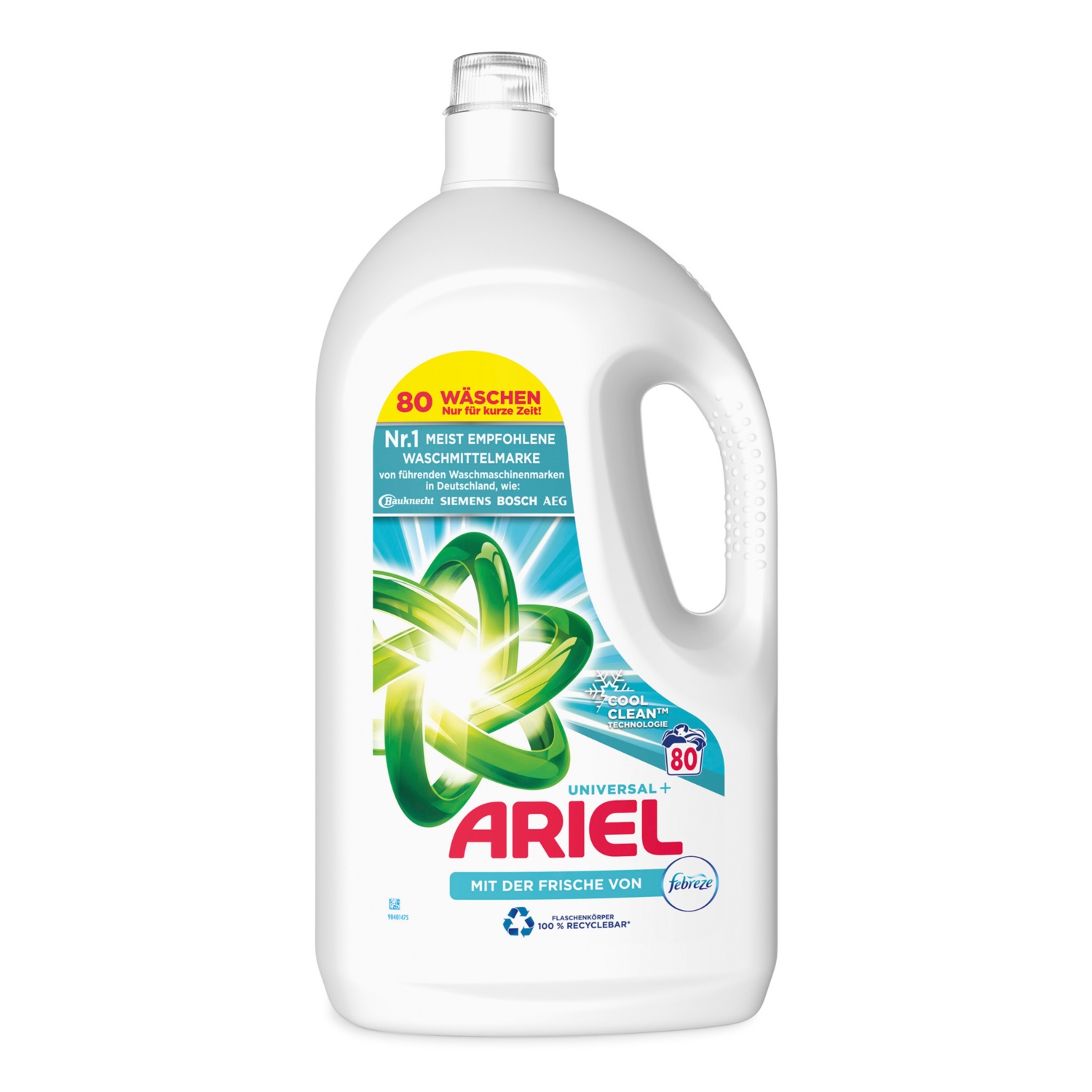 ARIEL Flüssig 80 WL, Gel Febreze 80 WL | HOFER