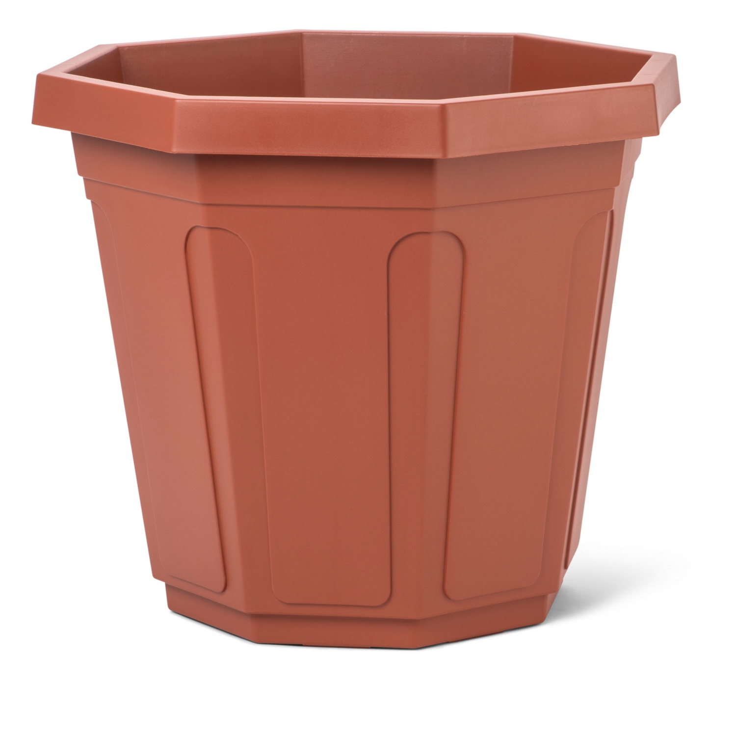 BELAVI BELAVI Kunststoff-Pflanztopf, Achteckig, Terracotta | HOFER