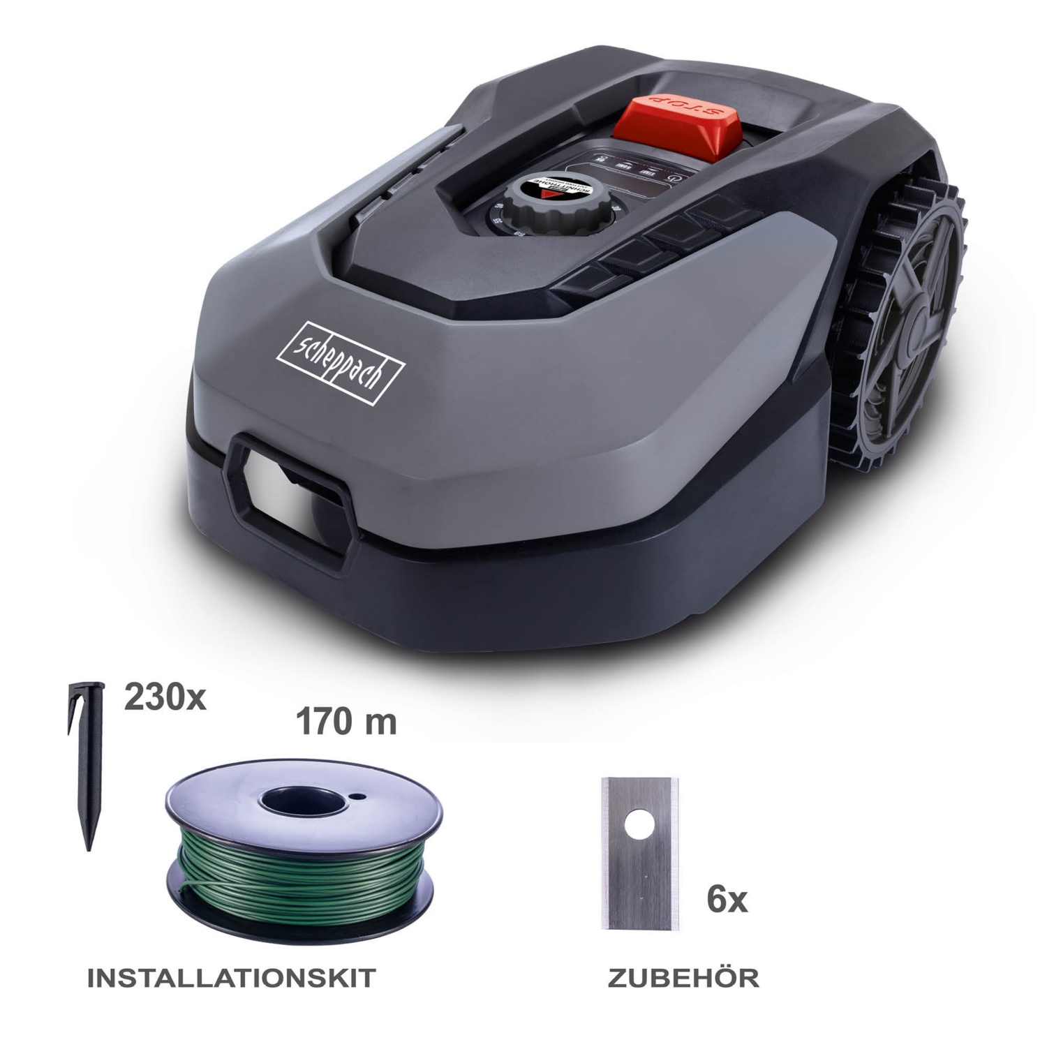 SCHEPPACH Tondeuse à gazon robot 400qm + kit garage | ALDI SUISSE