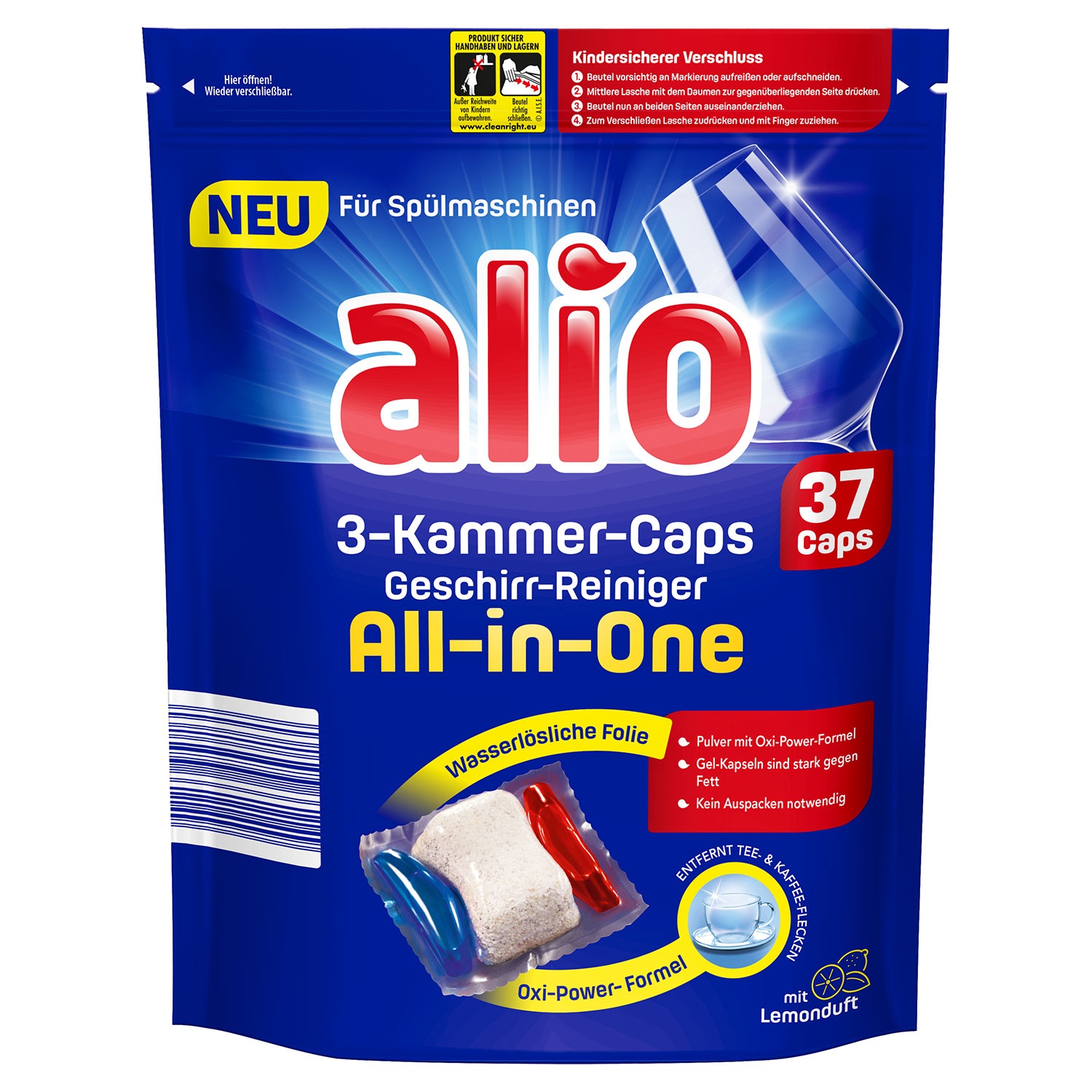 ALIO 3-Kammer-Geschirr-Reiniger-Caps 518 g | ALDI SÜD