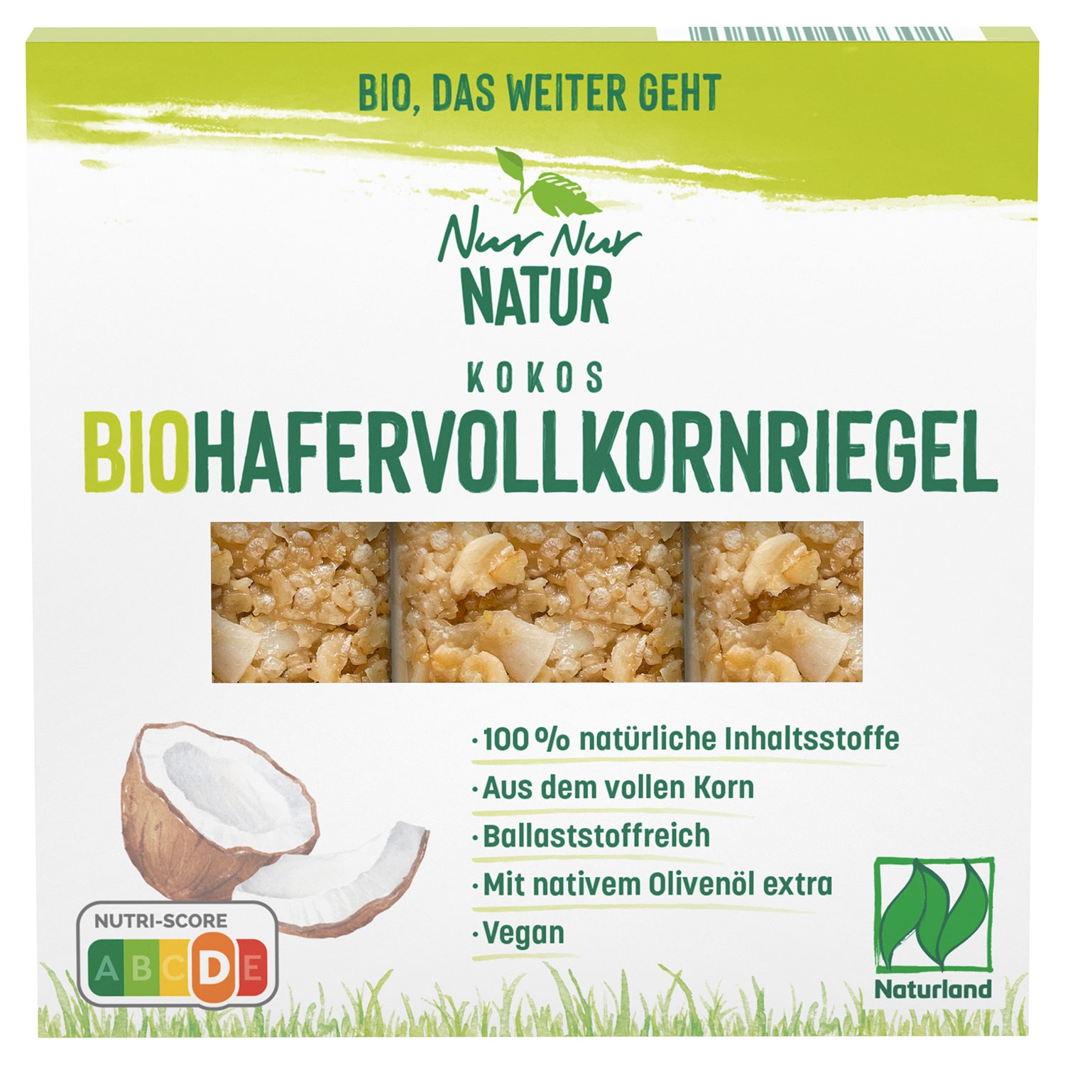 NUR NUR NATUR Bio-Hafer-Vollkornriegel 105 g | ALDI SÜD