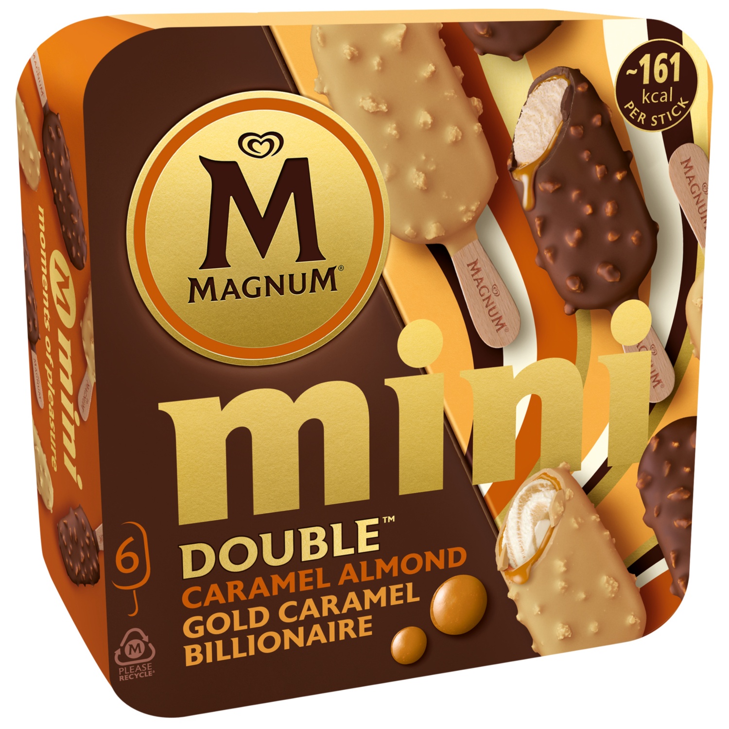 MAGNUM Mini double caramel almond & gold caramel billionaire | ALDI SUISSE
