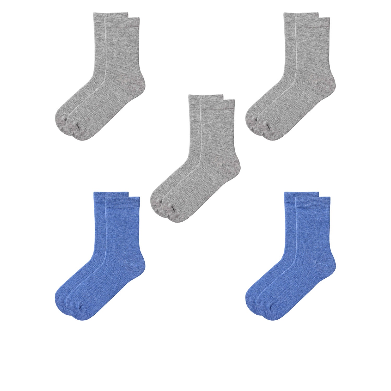 UP2FASHION BASICS D/H SOCKEN 5ER, Grau Blau, 39/42 | ALDI SÜD
