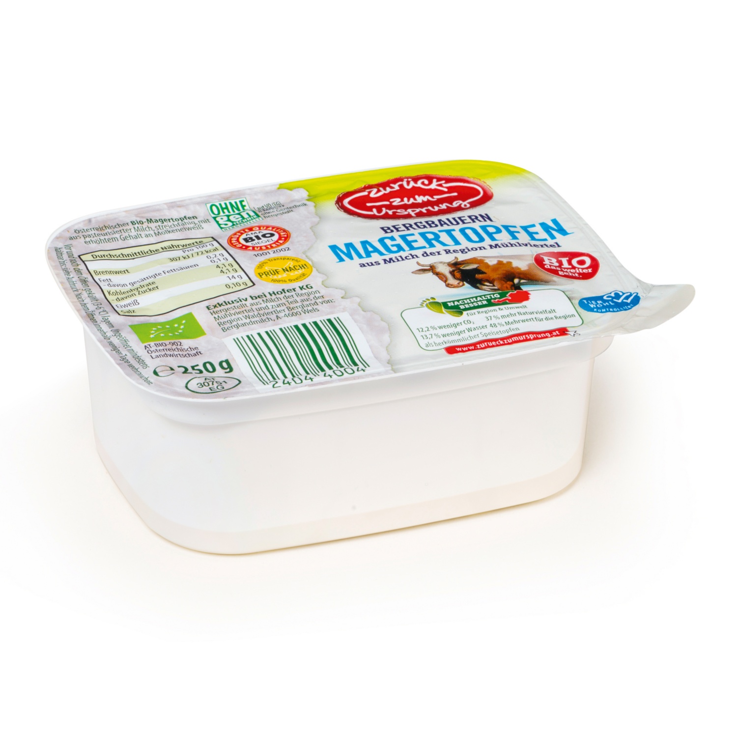 ZURÜCK ZUM URSPRUNG BIO-Bergbauern Magertopfen | HOFER