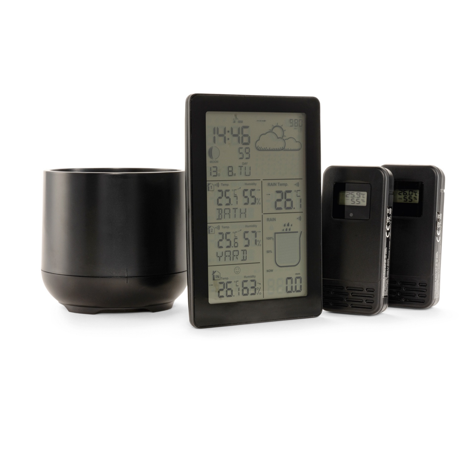 KRONTALER Wetterstation mit Regensensor, Schwarz, Horizontal | HOFER