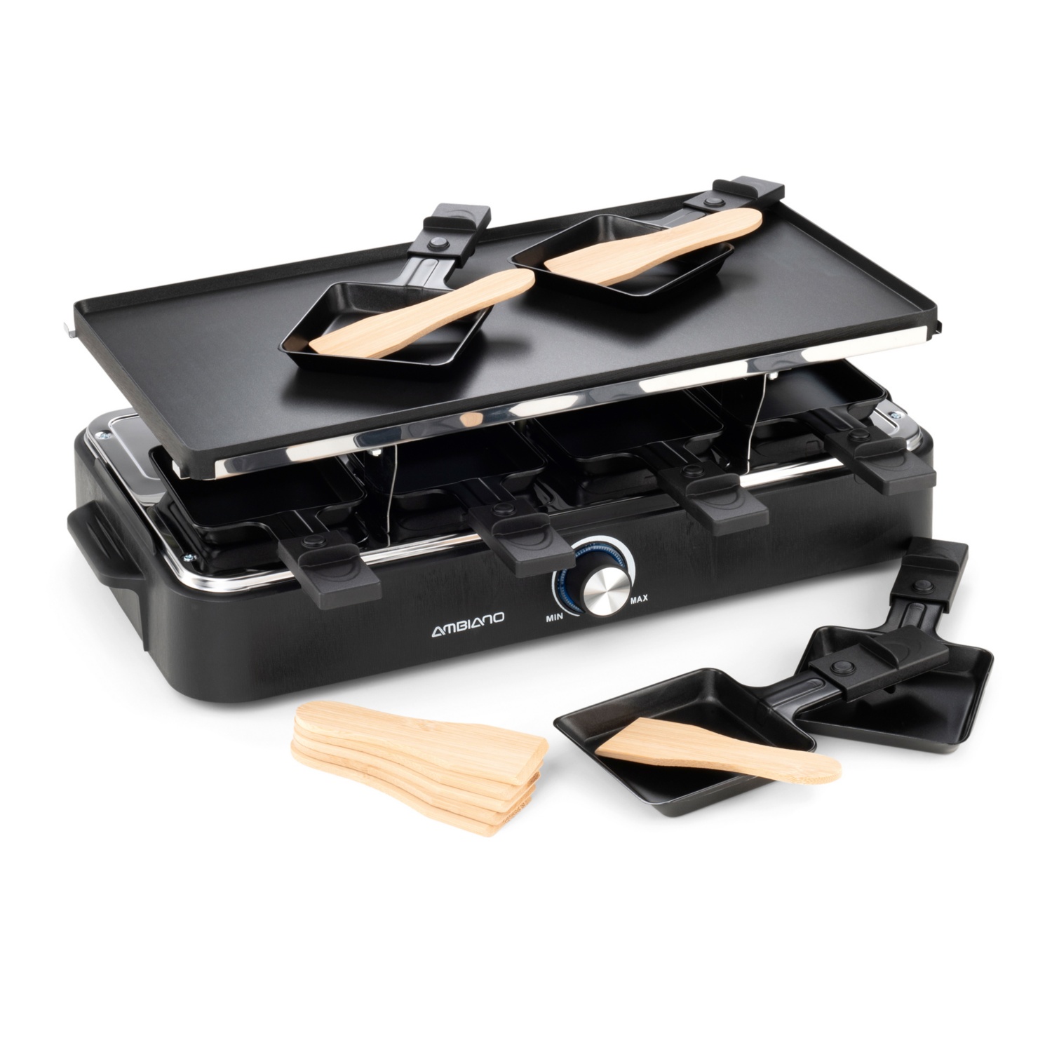 AMBIANO Raclette Grill und Fondue, Raclette Aluplatte | HOFER