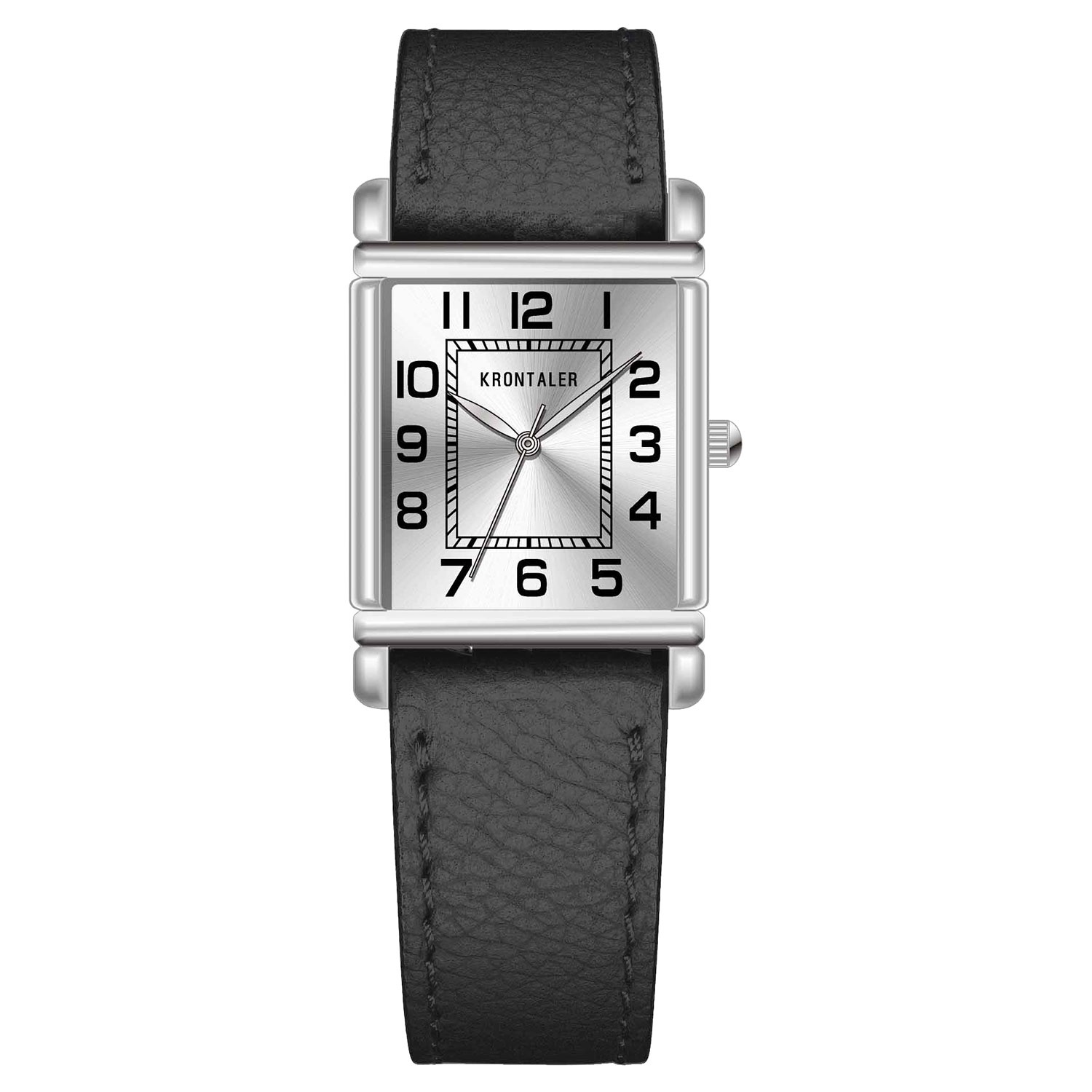 KRONTALER Armbanduhr Stah, PU Quadr 26/23, Schwarz | ALDI SÜD