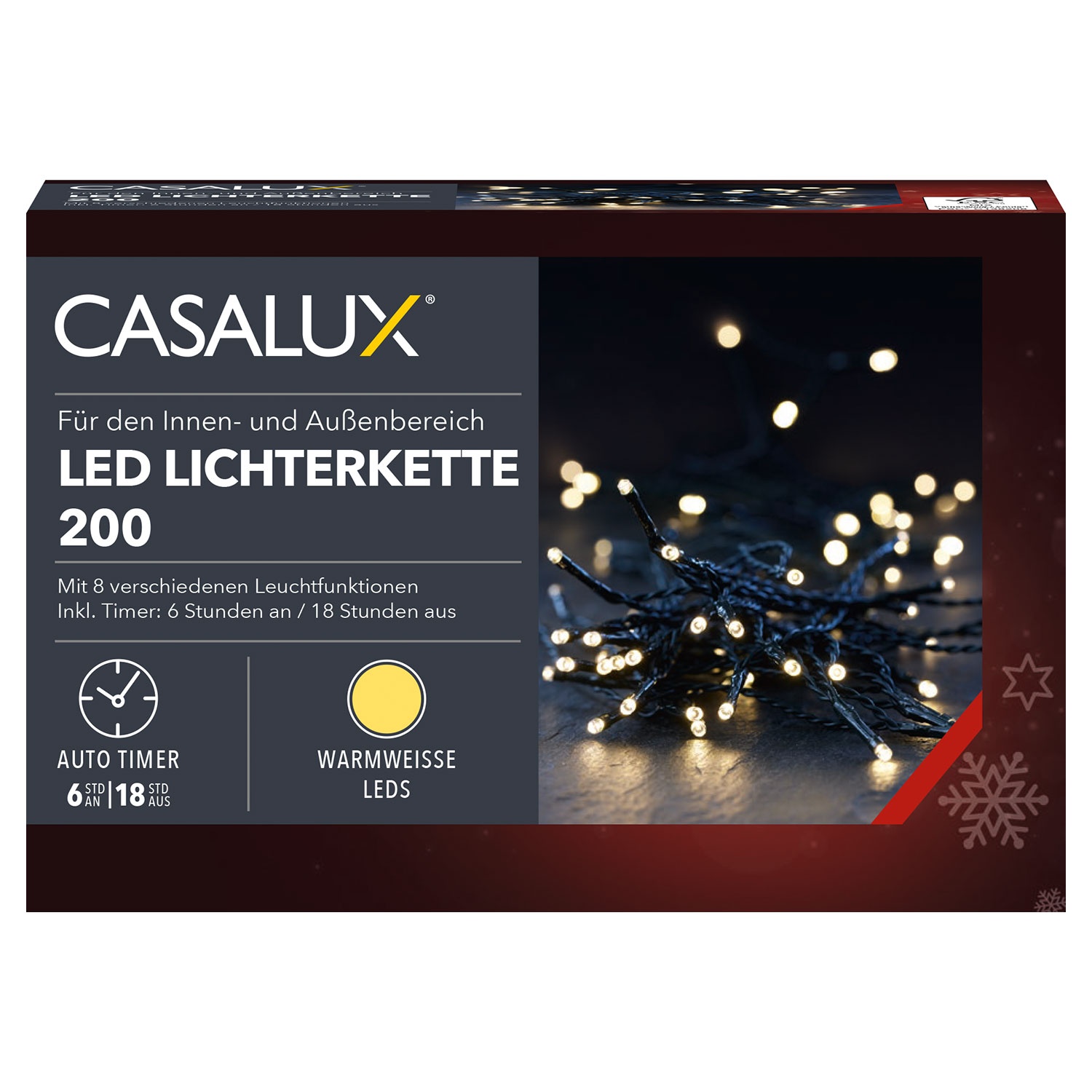 CASALUX LED-Lichterkette 200, Warmweiss | ALDI SÜD