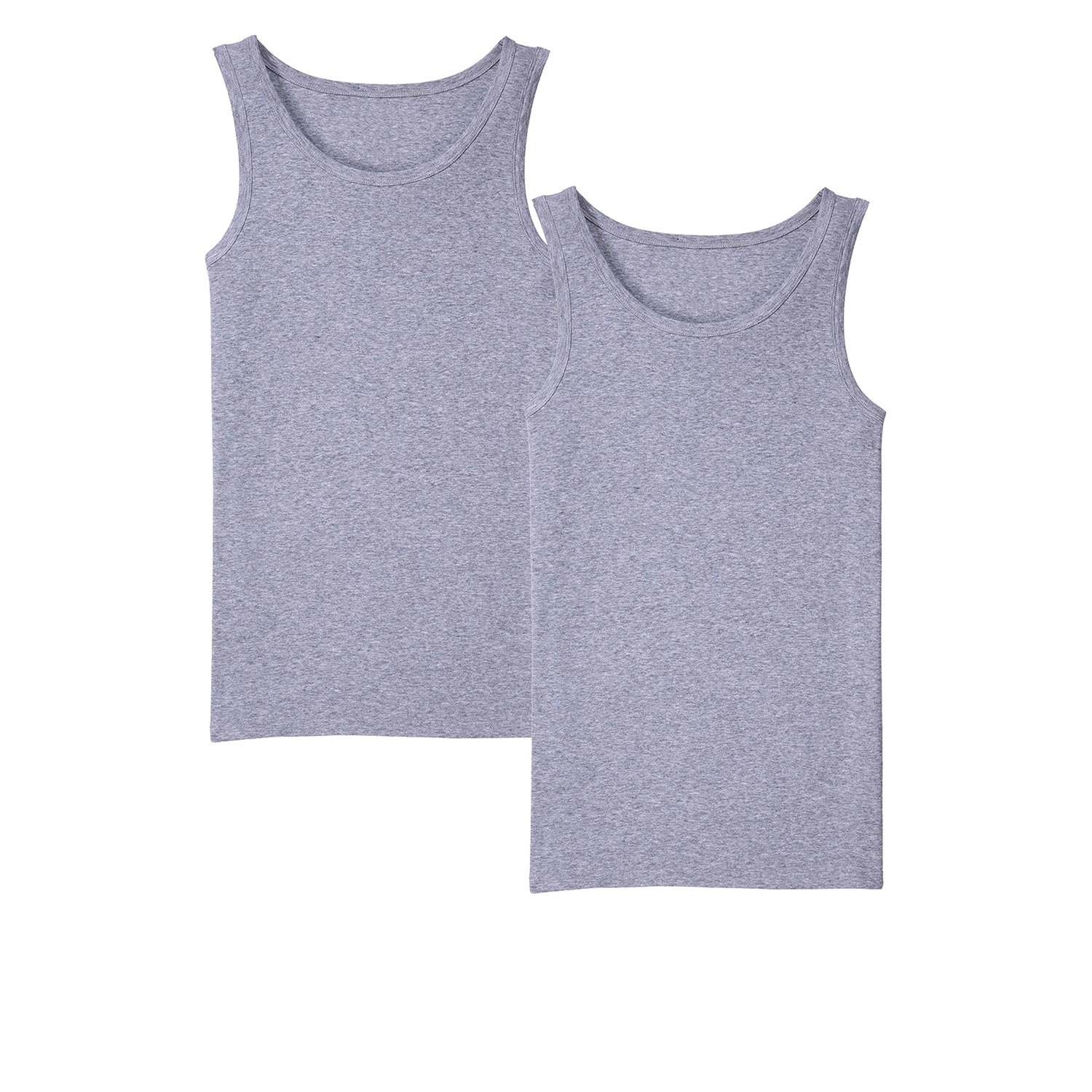 UP2FASHION BASICS, H Feinripp Unrerhemd 2er, Grau, XXL | ALDI SÜD