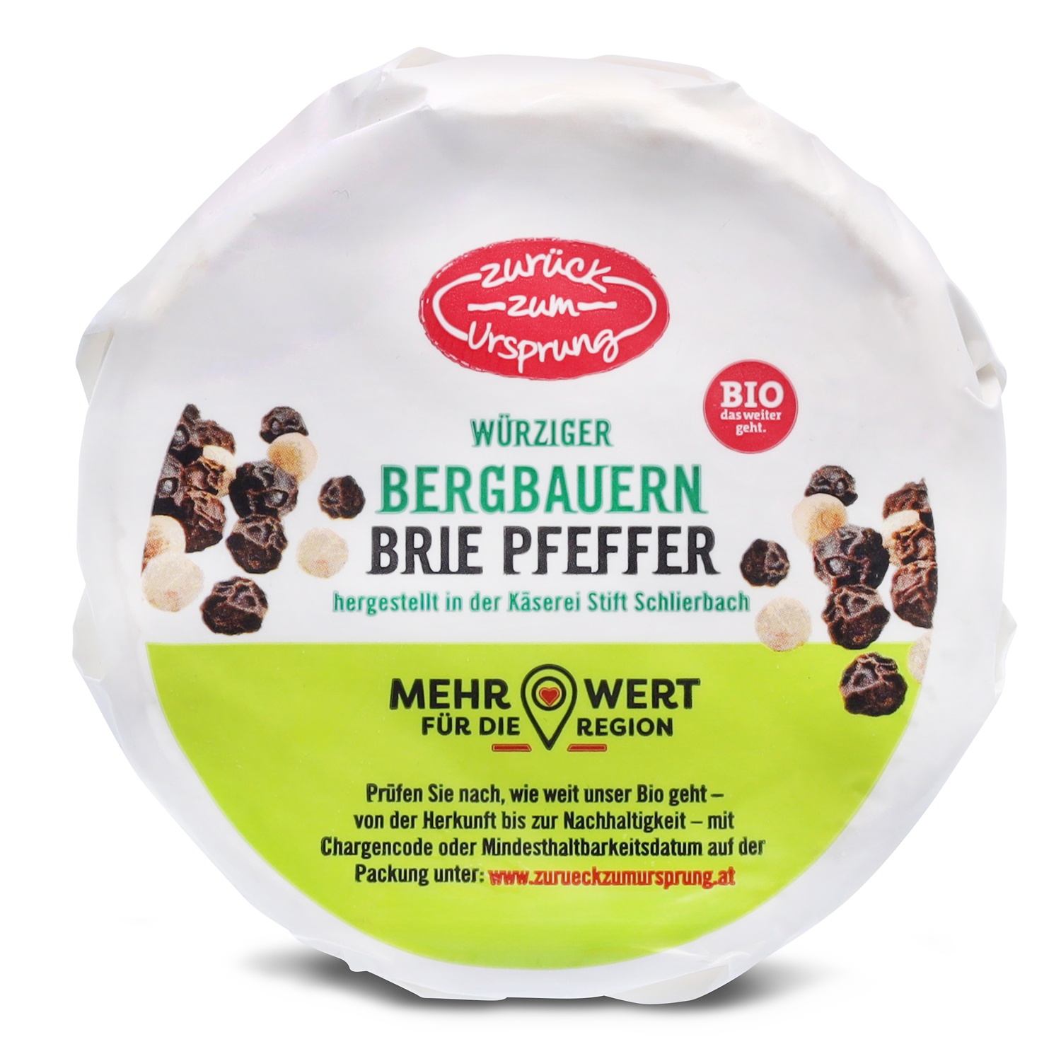 ZURÜCK ZUM URSPRUNG ZURÜCK ZUM URSPRUNG Weichkäse, Brie mit Pfeffer | HOFER