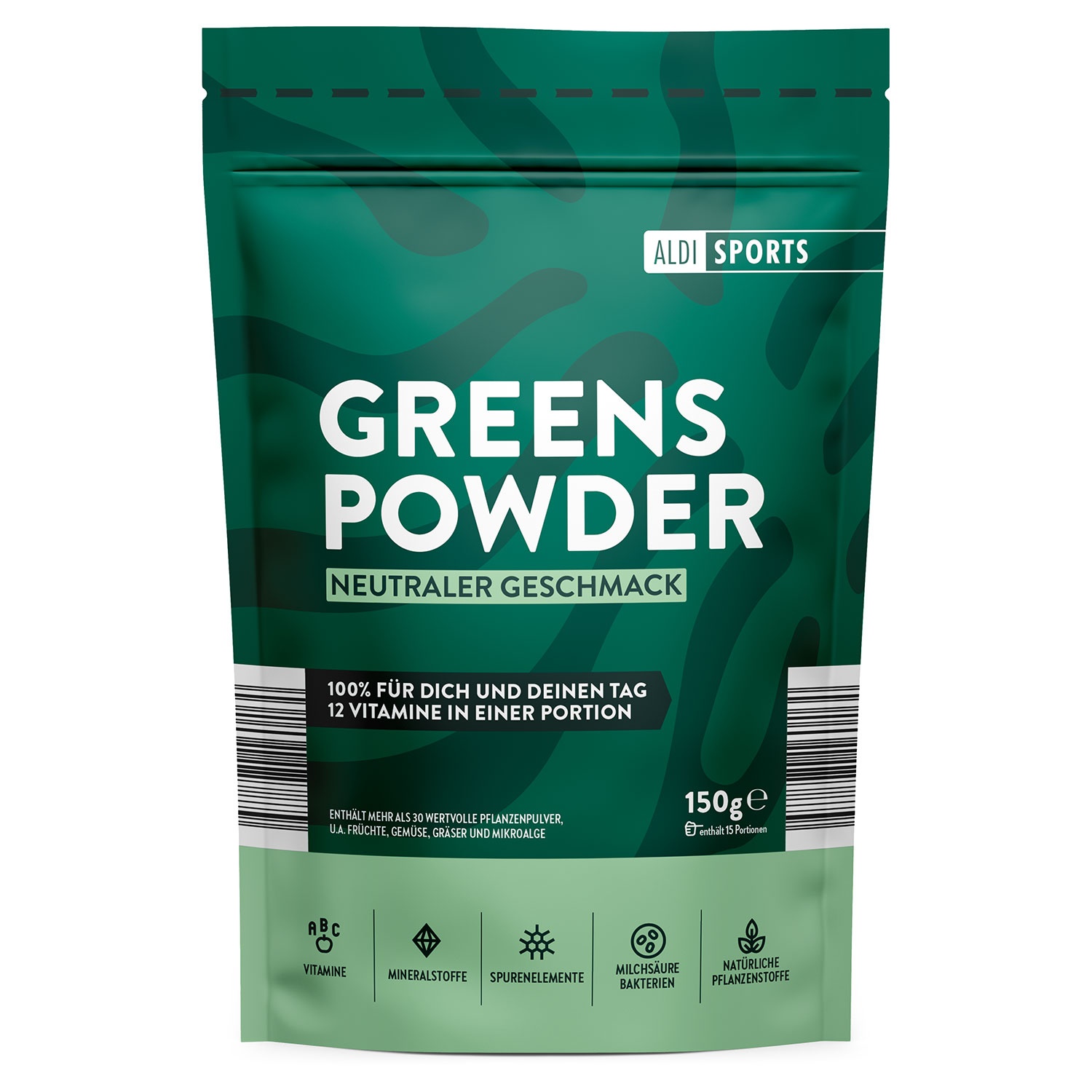 ALDI SPORTS, Green Powder 150g, Neutral | ALDI SÜD