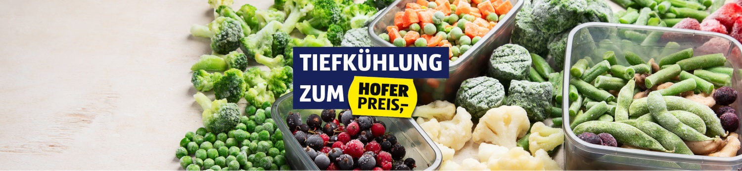 Dauerhaft erhältlich: Tiefkühlsortiment | HOFER
