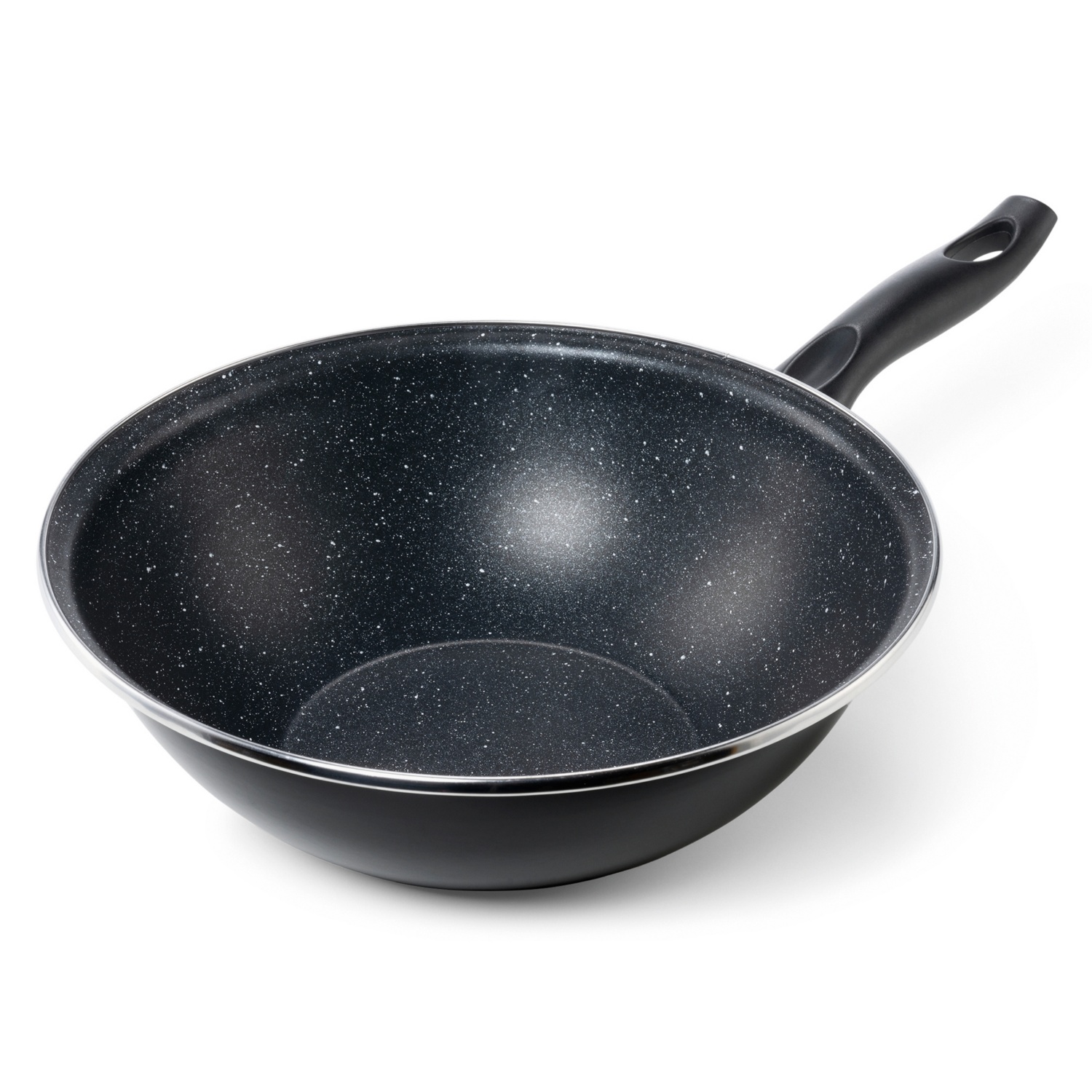 CROFTON Karbon Stahl Wok Pfanne, Außen Schwarz | HOFER