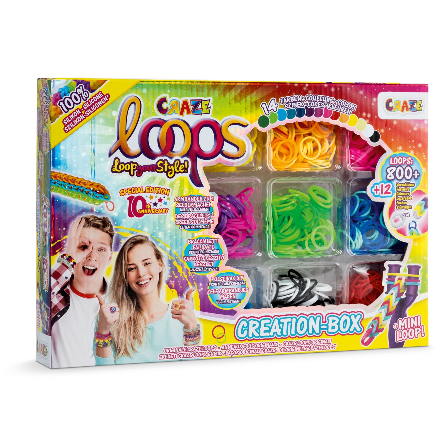 CRAZE Kreativ Set für Kinder, Loops Spaß Box | HOFER