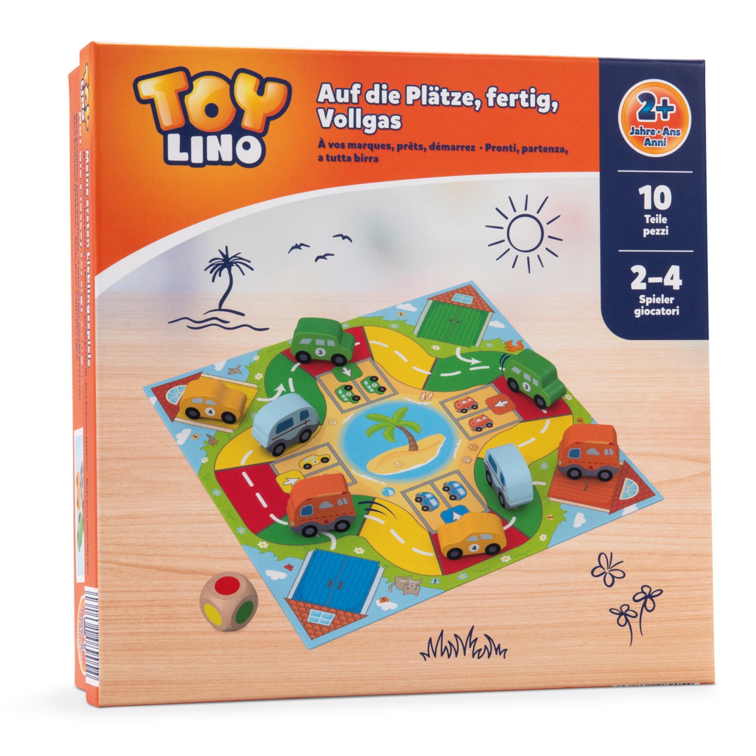 TOYLINO TOYLINO Kinderbrettspiele aus Holz Auf die Plätze, Fertig ...