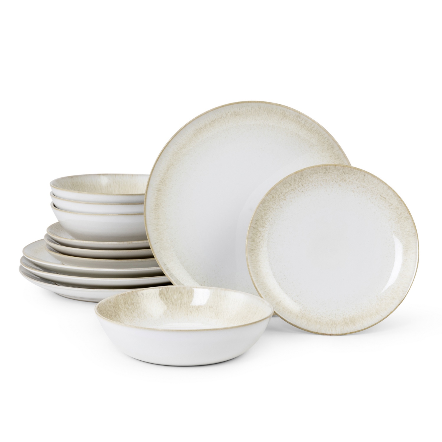 CROFTON Geschirr Set 12-teilig, Beige | HOFER