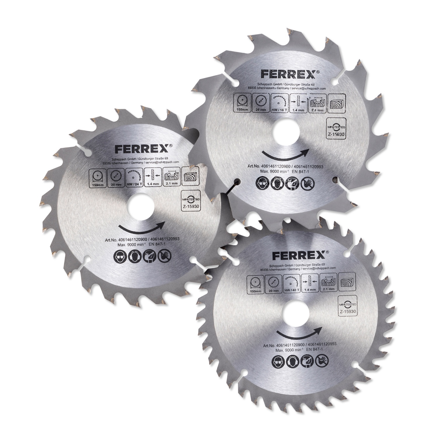 FERREX Kreissägeblätter, 150 mm | HOFER