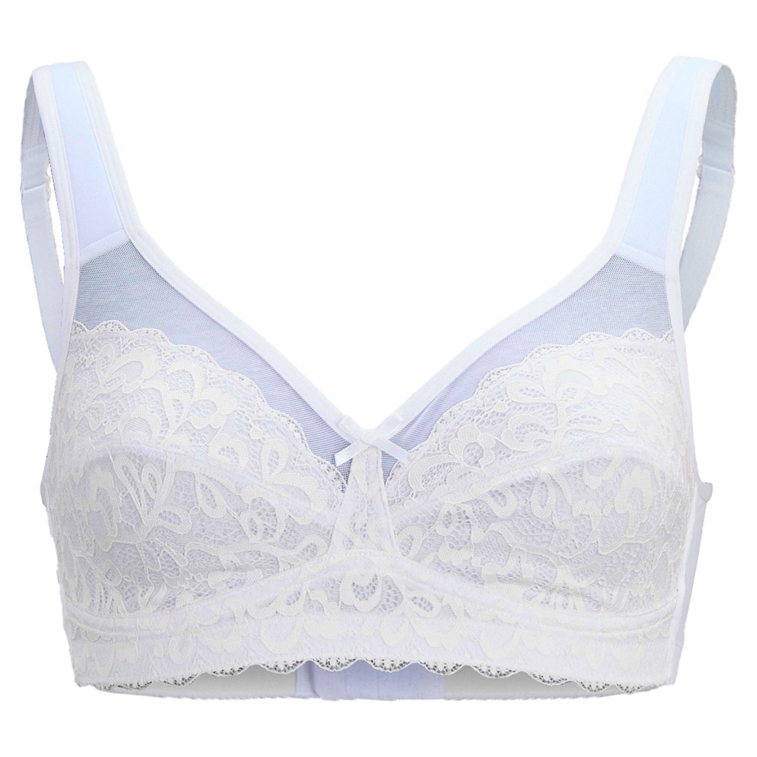 UP2FASHION Damen Komfort-Unterwäsche mit Spitze, weißer BH, Gr. 80B ...