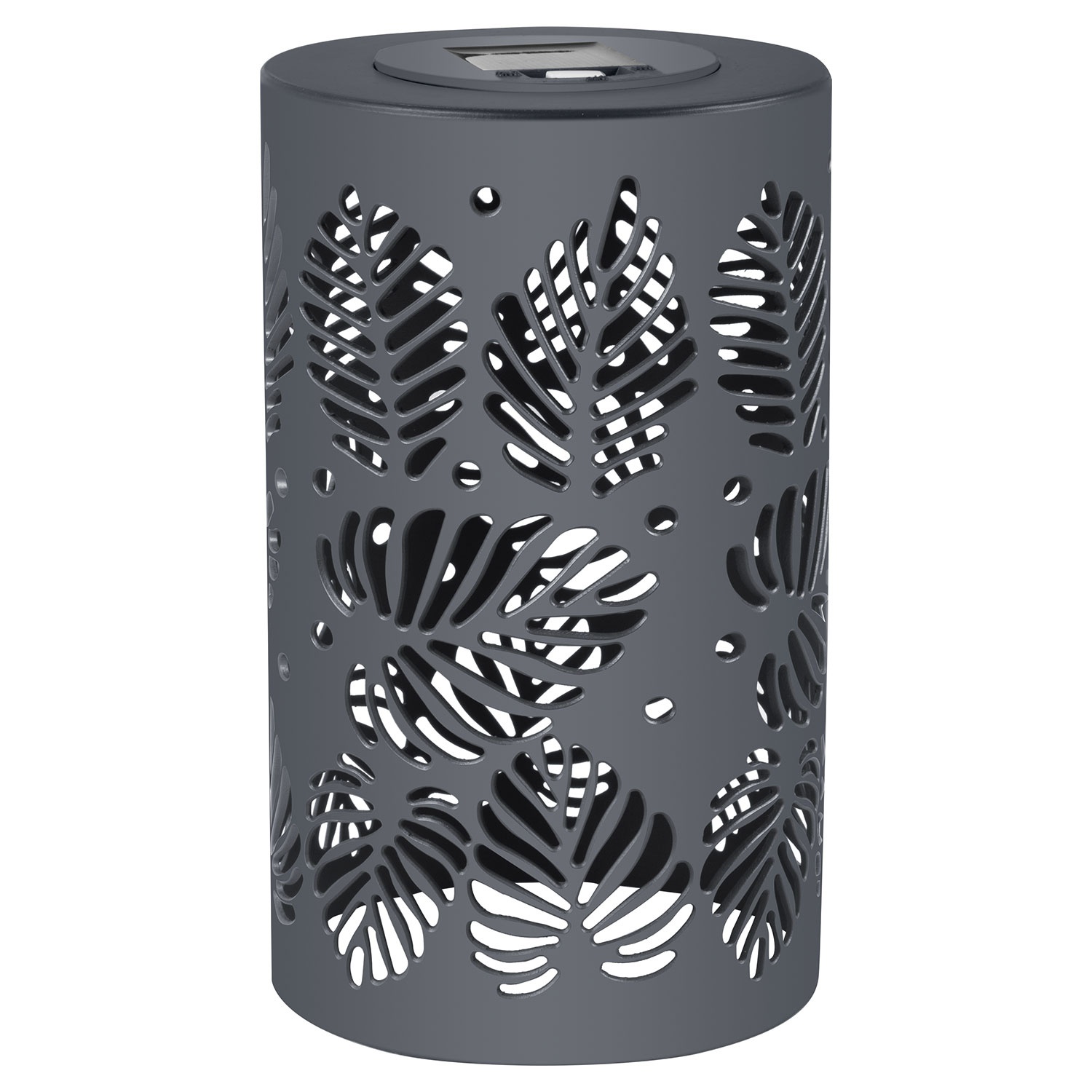 BELAVI Solar-Dekoleuchte Shadow, zylinderförmig, grau | ALDI SÜD