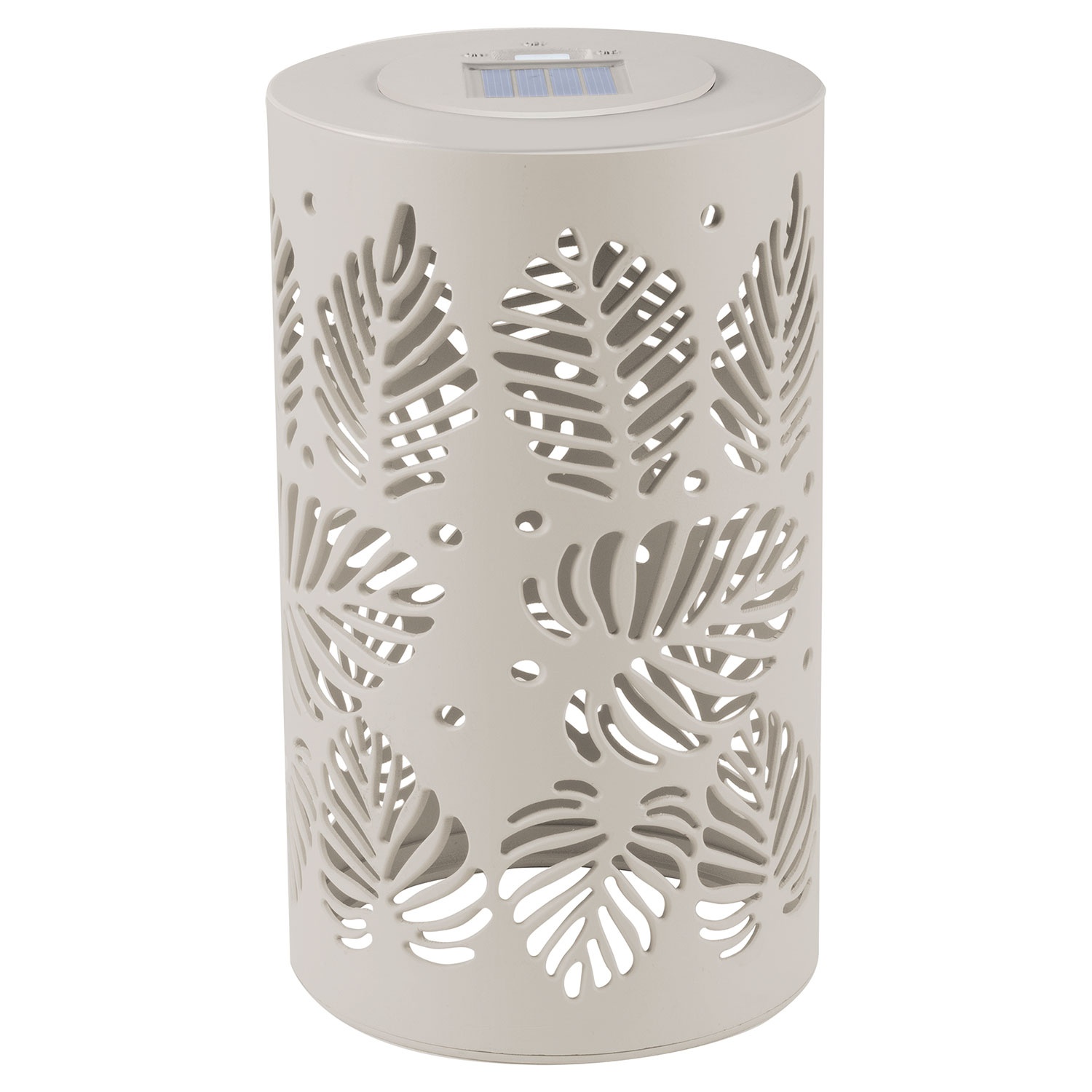 BELAVI Solar-Dekoleuchte Shadow, zylinderförmig, beige | ALDI SÜD