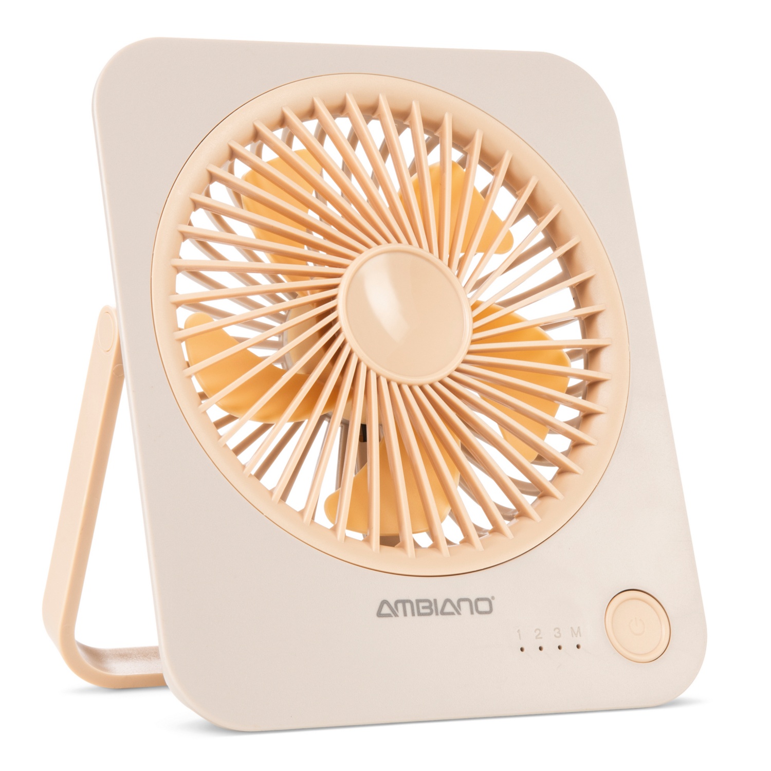 AMBIANO Mini Tisch Ventilator, Hellbraun | HOFER