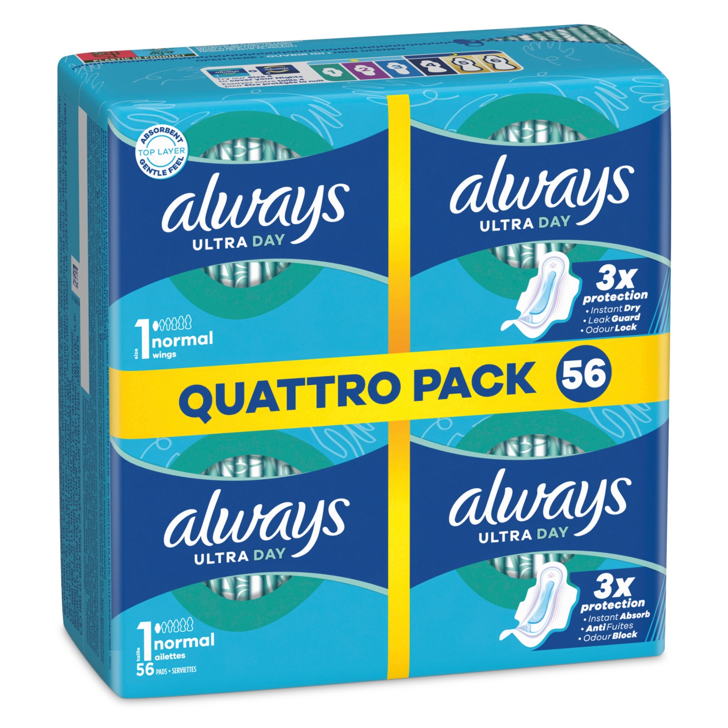 ALWAYS Ultra Binden Quattro, Normal Flügel | HOFER