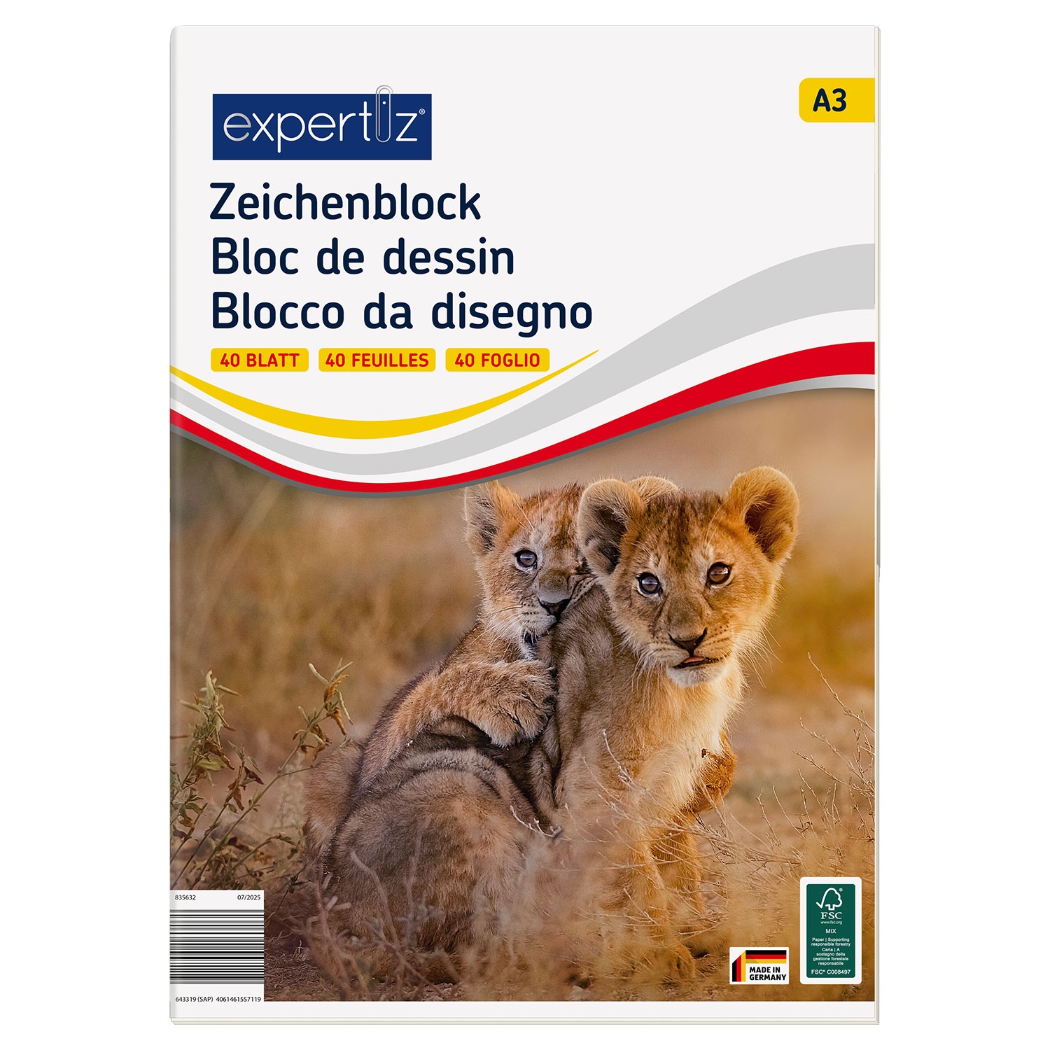 EXPERTIZ Zeichenblock A3, Löwe | ALDI SÜD