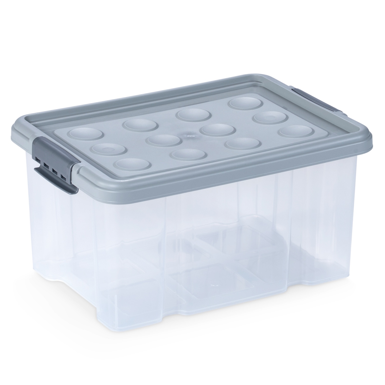 HOME CREATION Stapelboxen Set, Grau, Stapelbox Medium Doppelpkg. | HOFER