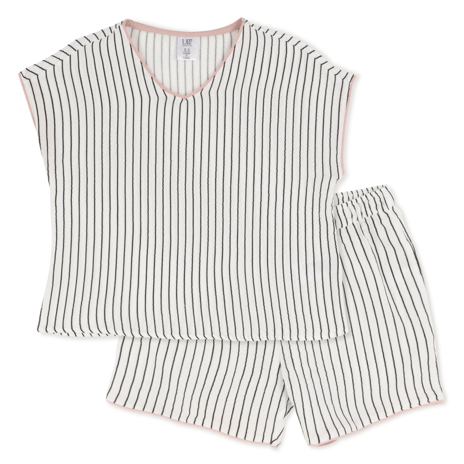 UP 2 FASHION WOMEN UP 2 FASHION WOMEN Musselin-Pyjama, Weiss, M 40/42 ...